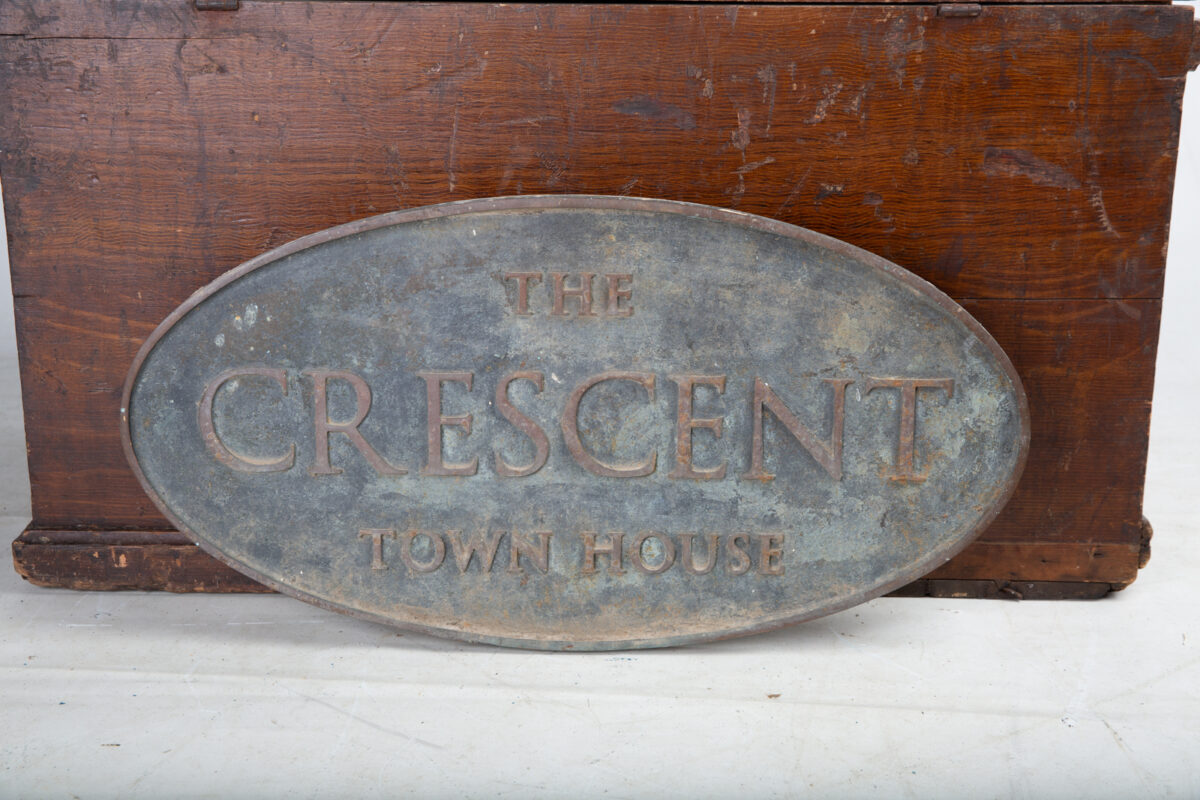 Solid Brass "The Crescent" Sign - On The Square Emporium