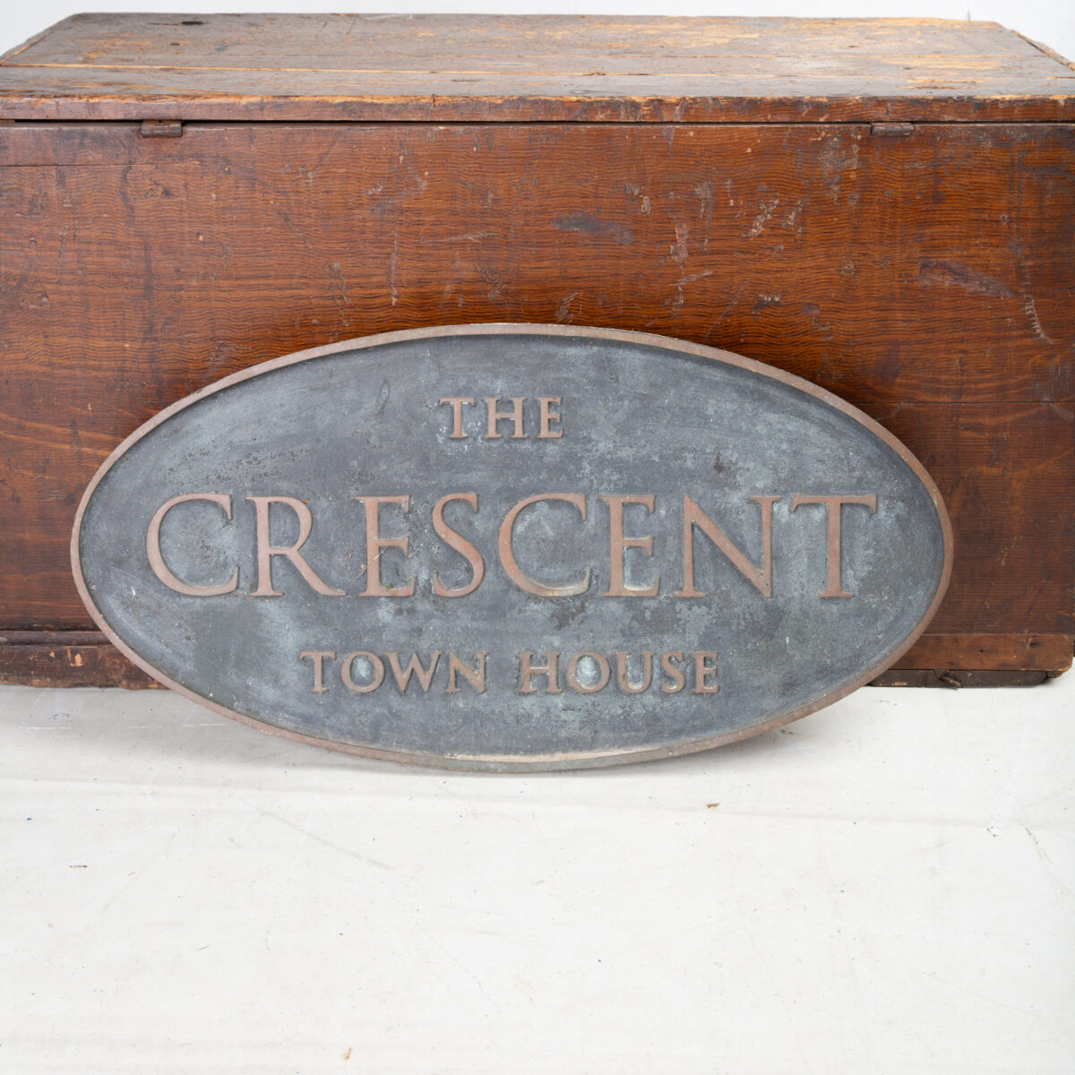Solid Brass "The Crescent" Sign - On The Square Emporium