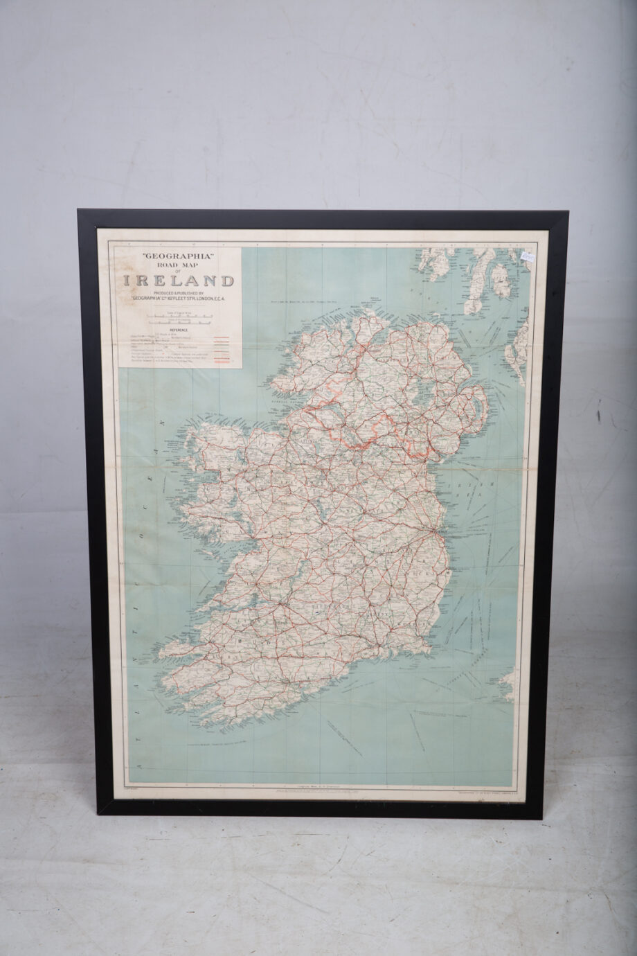 Framed Road Map of Ireland - On The Square Emporium