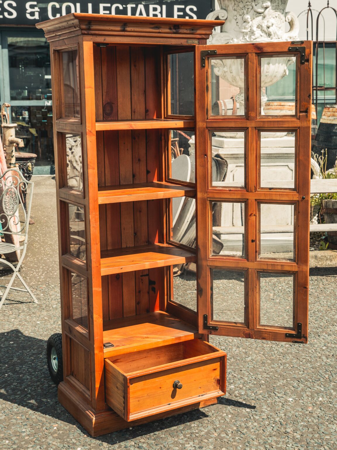 Pine Display Case - On The Square Emporium