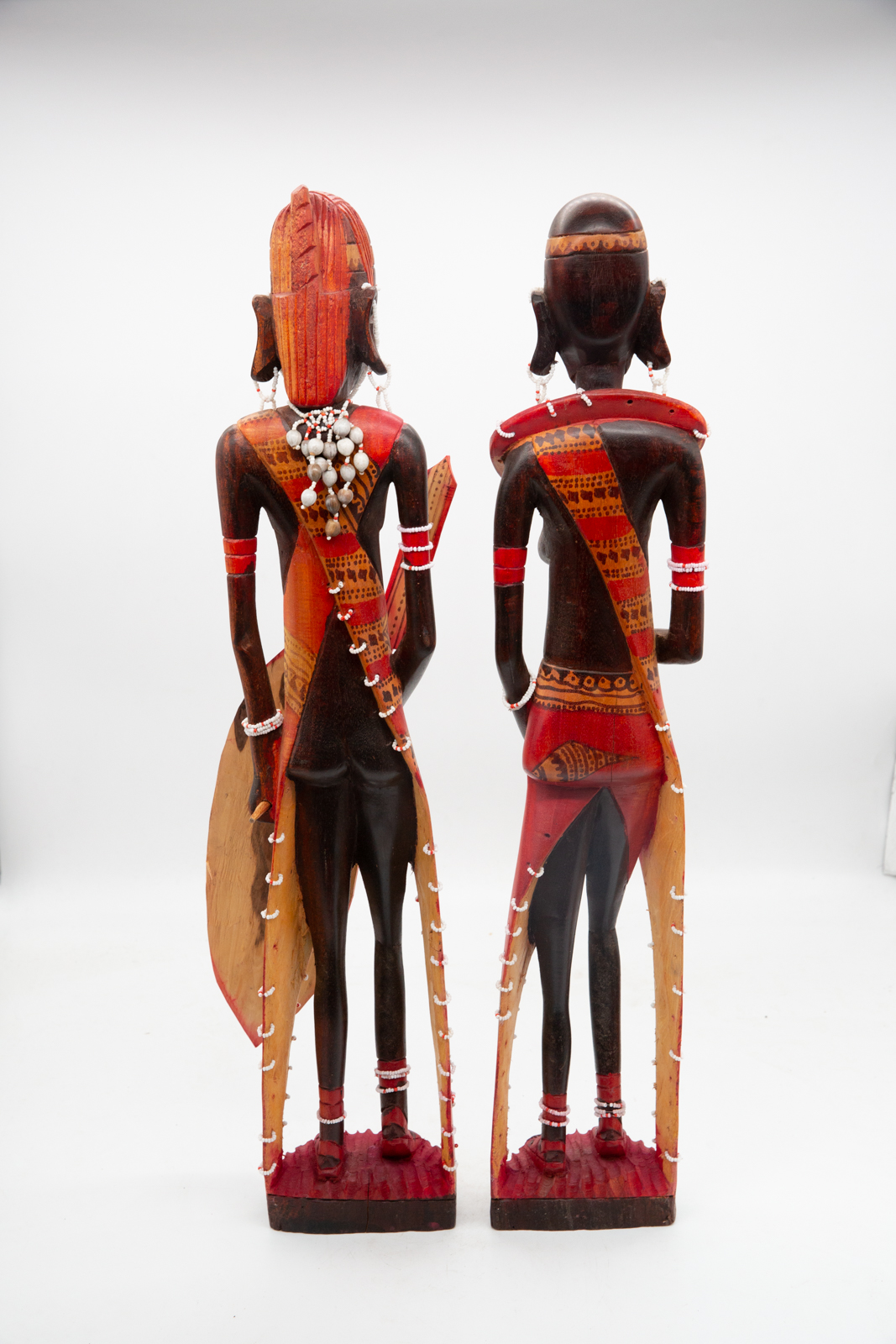Pair of Carved African Figures - On The Square Emporium