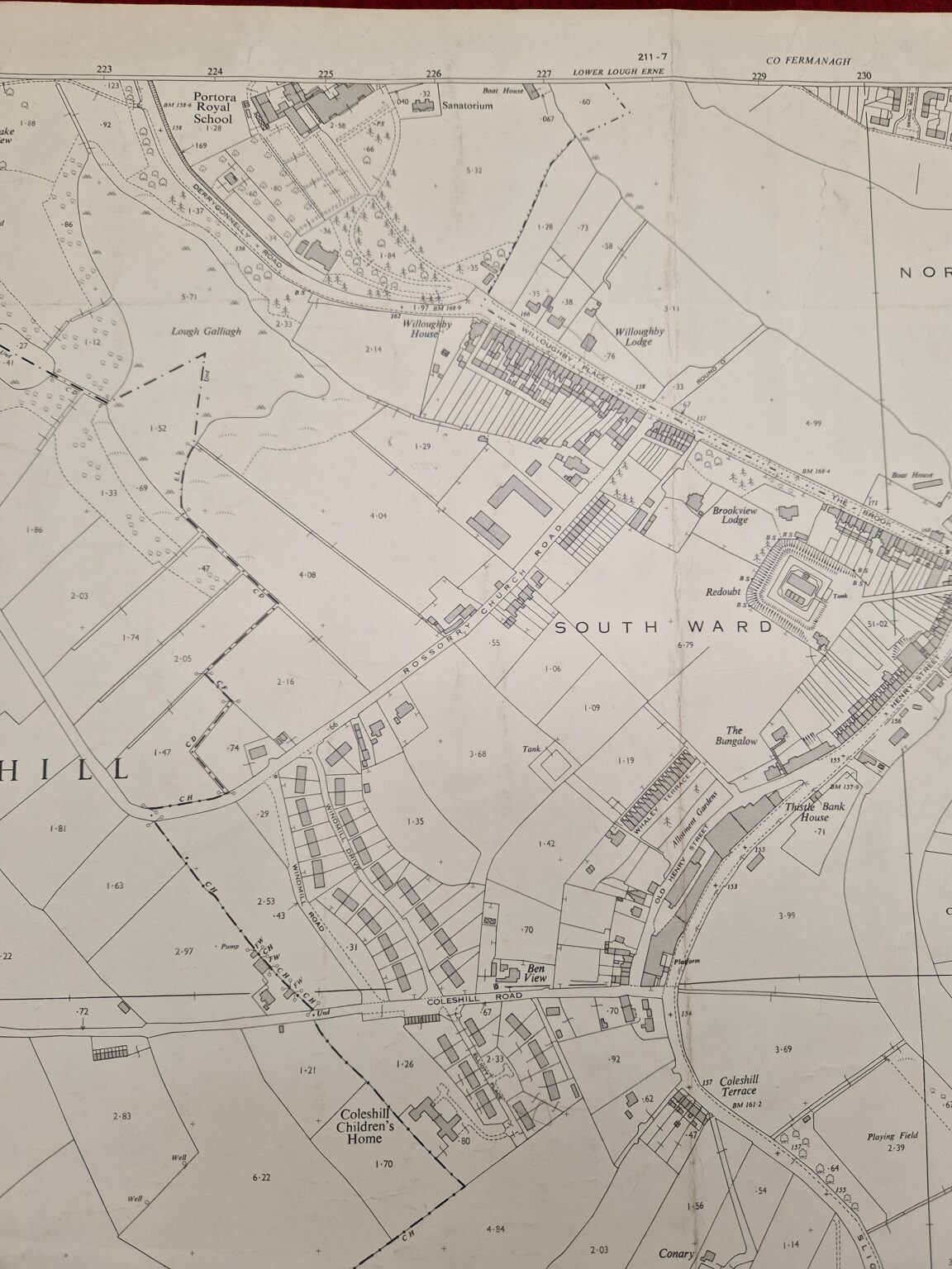 1963 Ordnance Survey Map of Enniskillen - On The Square Emporium
