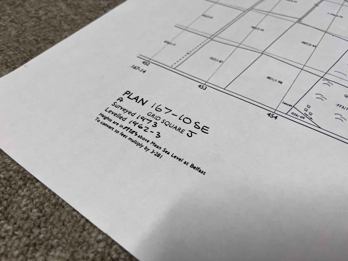 Vintage 1973 Ordnance Survey Map of Drumreagh - On The Square Emporium