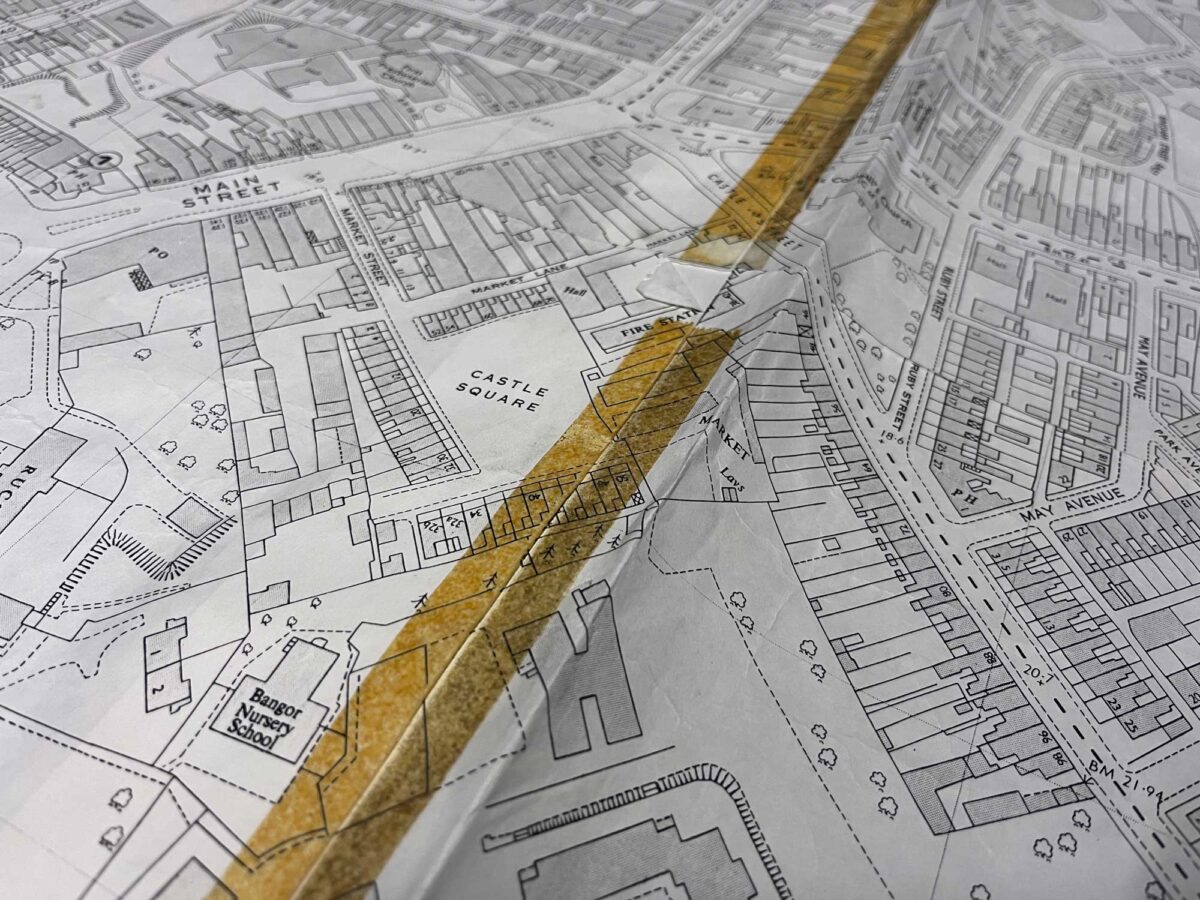 Vintage 1960s Ordnance Survey Map of Bangor, Northern Ireland - On The ...