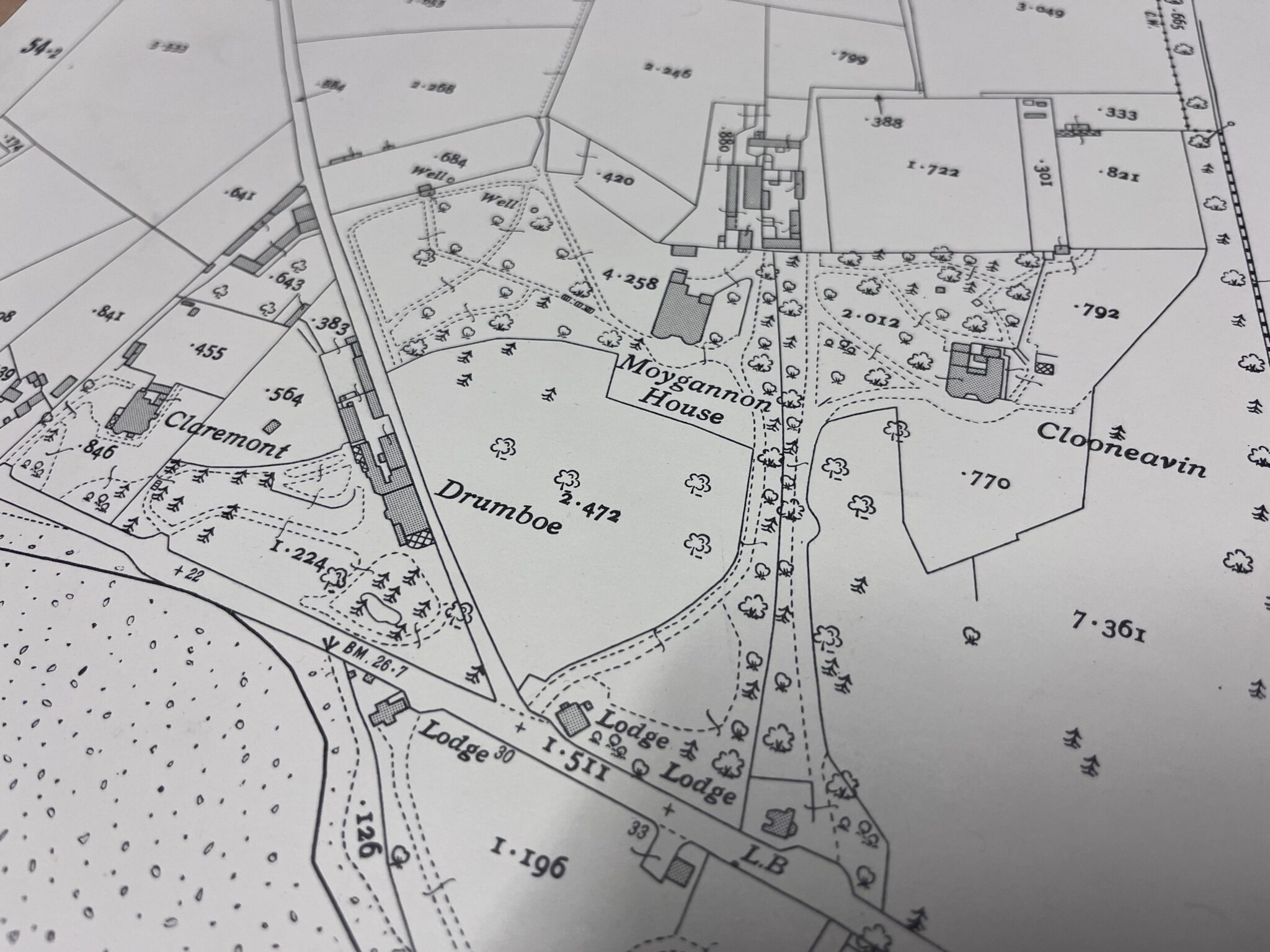 Vintage 1950 Ordnance Survey Map of Rostrevor - On The Square Emporium