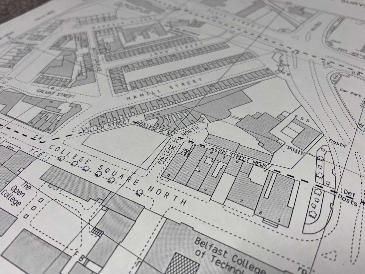 Vintage 1987 Ordnance Survey Map of Belfast City Centre - On The Square ...