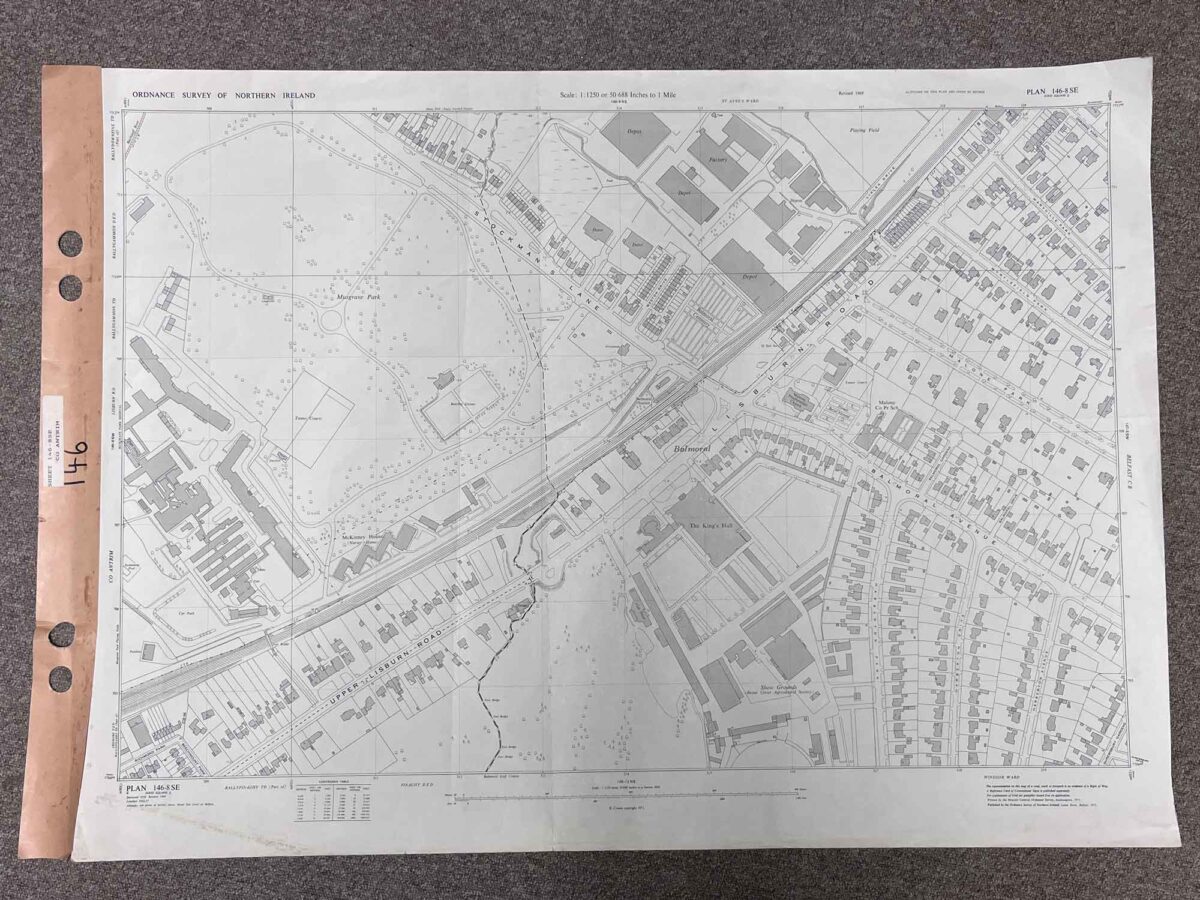 Vintage 1969 Ordnance Survey Map of Balmoral - On The Square Emporium