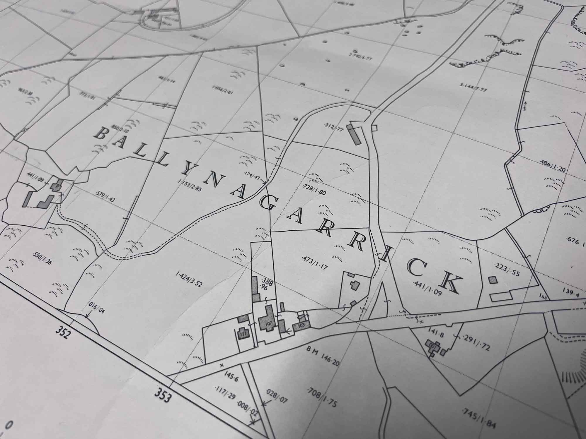 Vintage 1971 Ordnance Survey Map of Carryduff - On The Square Emporium