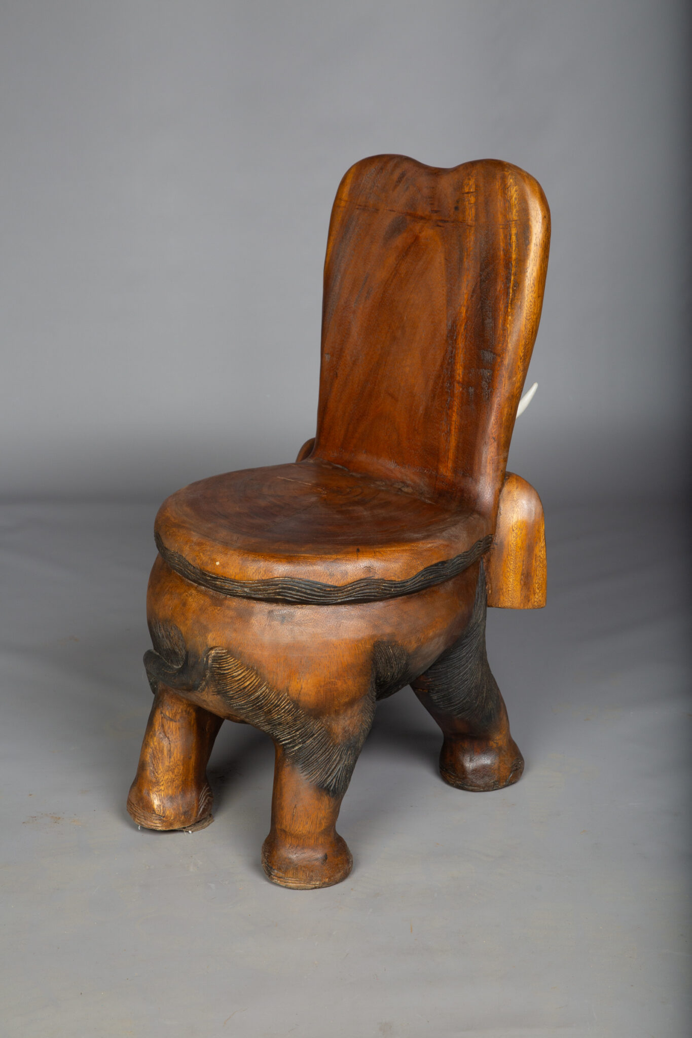 Hand Carved Tanzanian Elephant Chair - On The Square Emporium