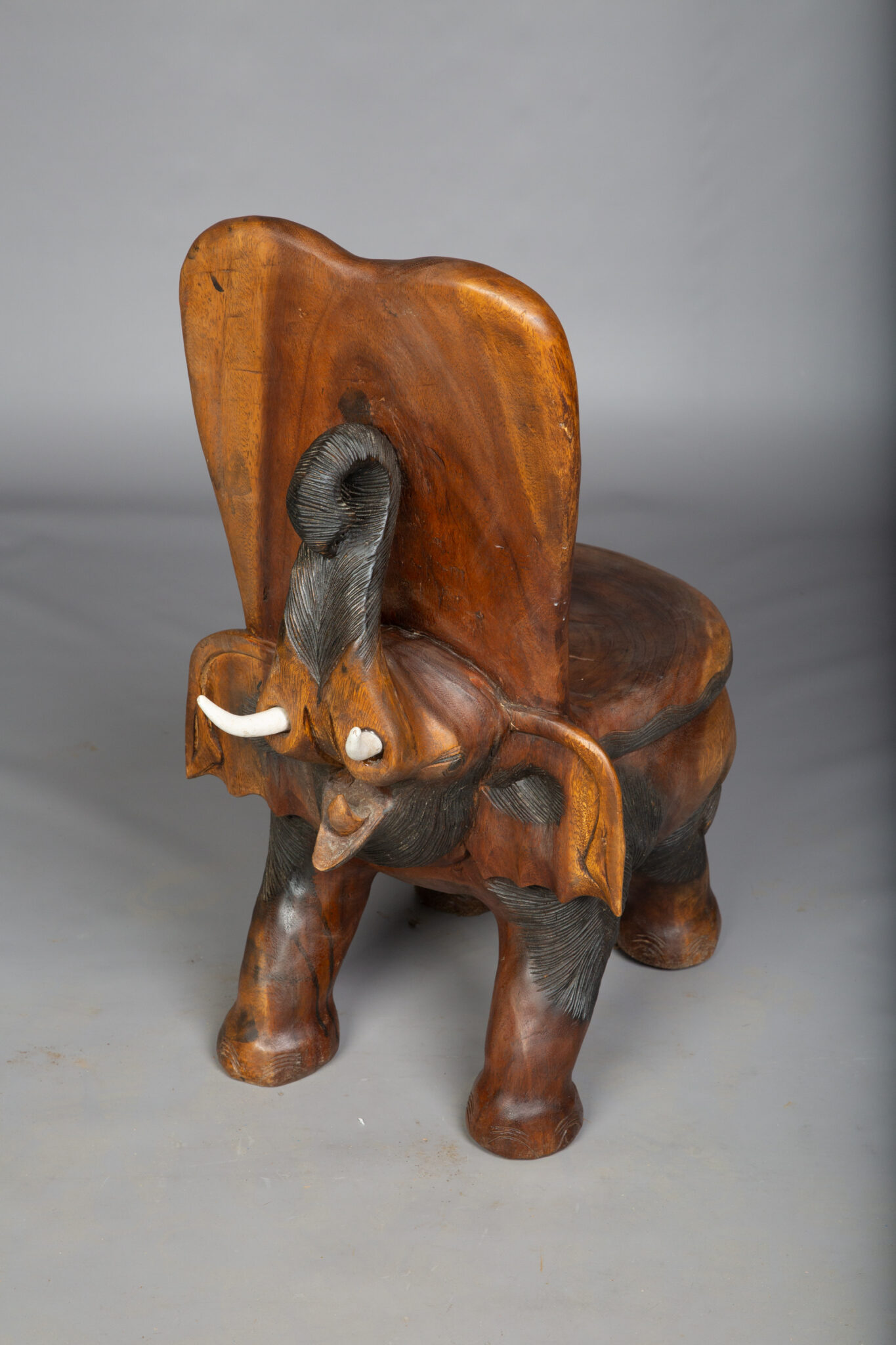 Hand Carved Tanzanian Elephant Chair - On The Square Emporium