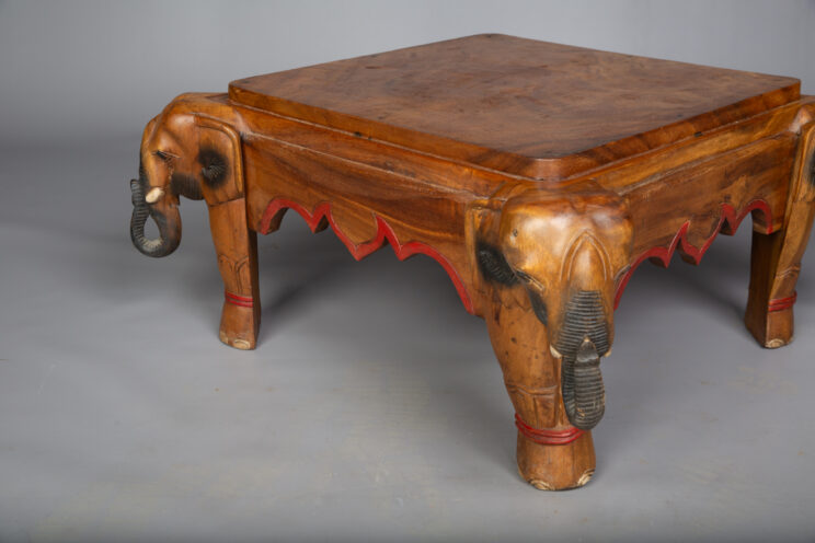 Hand Carved Elephant Table - On The Square Emporium