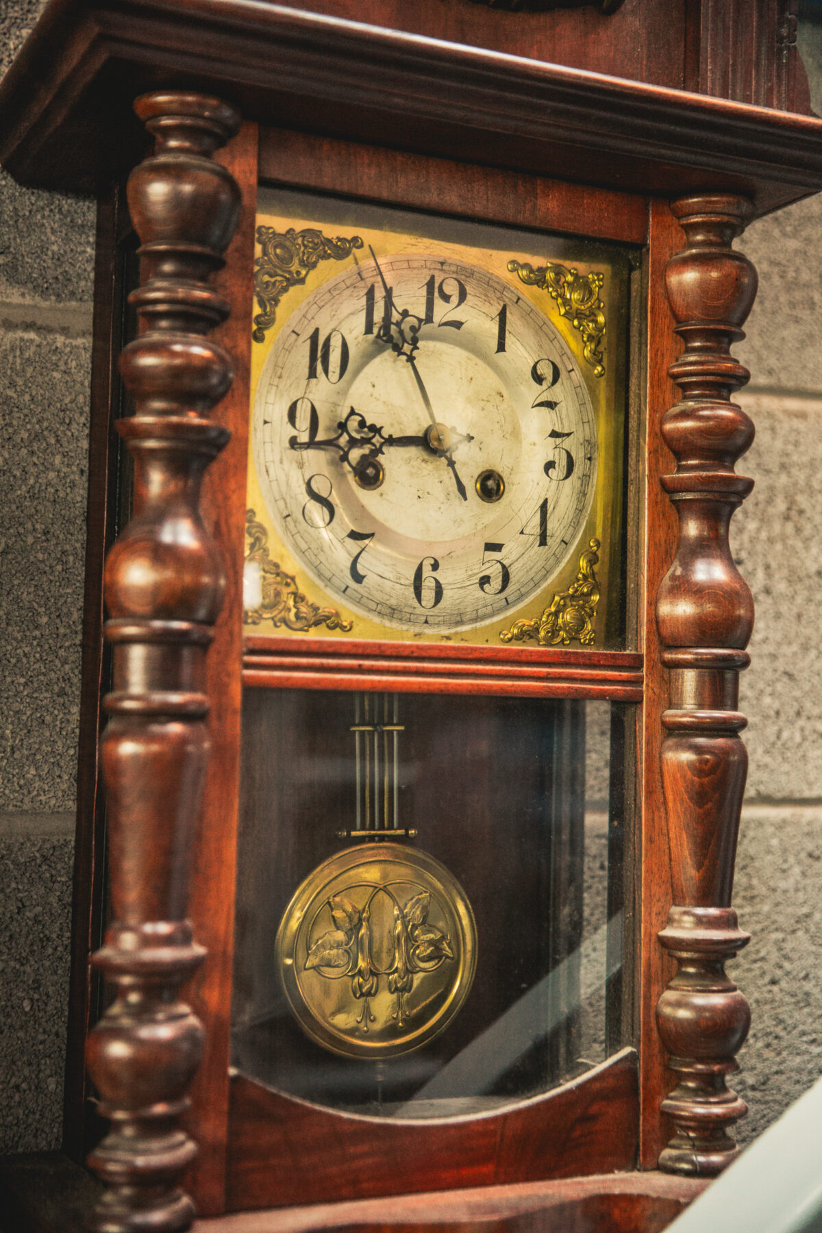 Short Viennese-style Wall Clock - On The Square Emporium