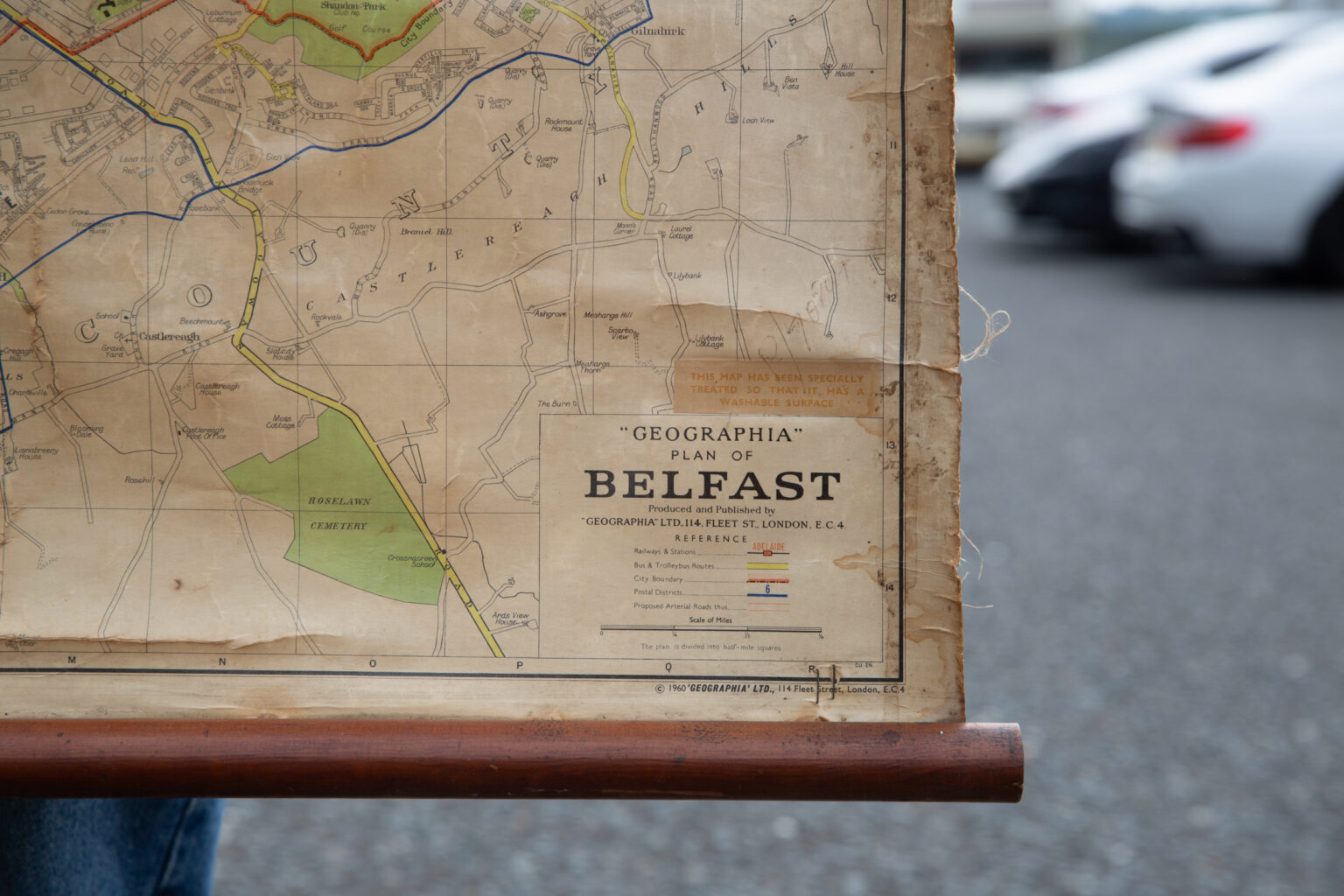 AW021 1960 Geographia Map of Belfast - On The Square Emporium