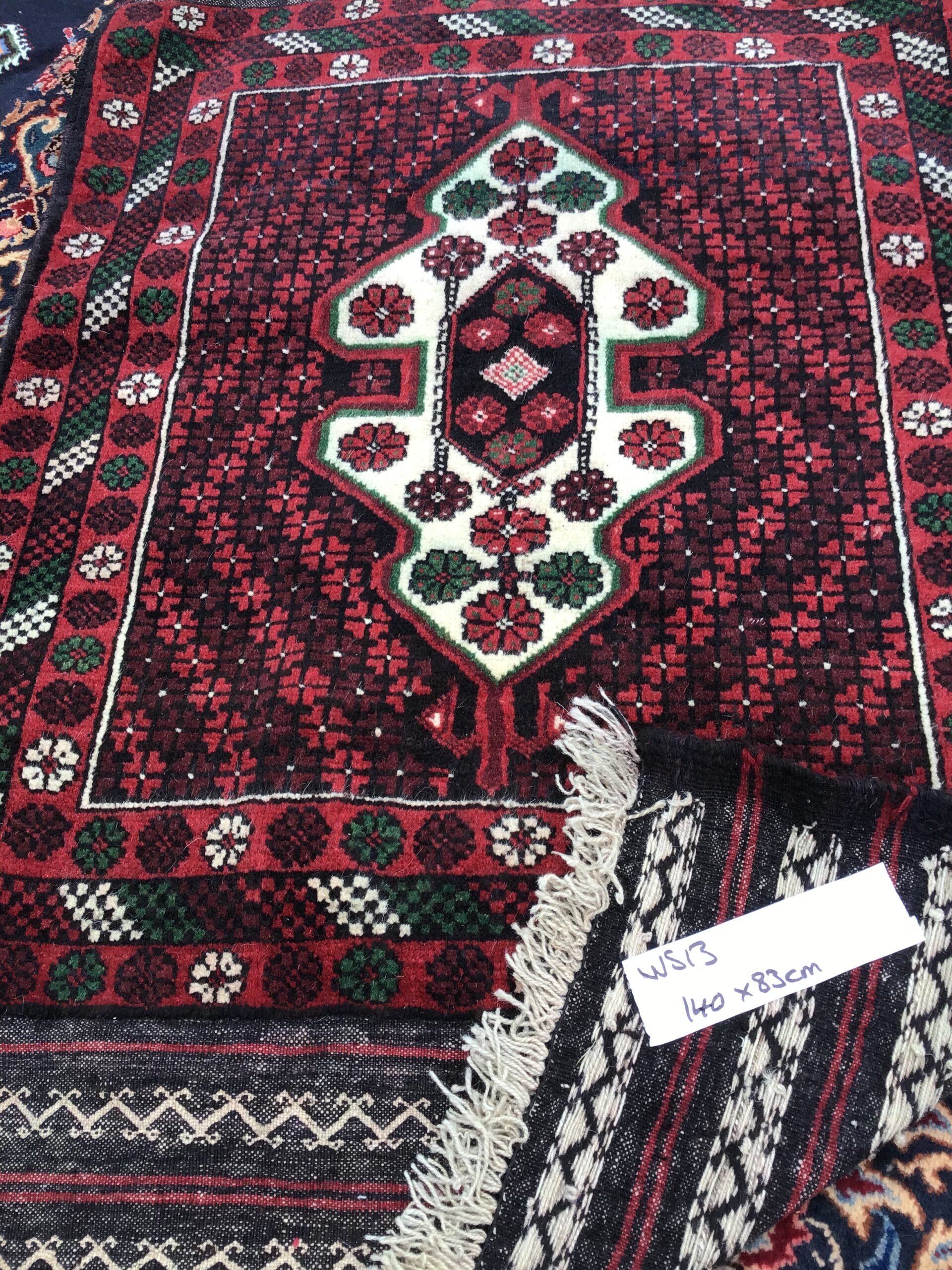 Red-ground Afghan Baluchi Tribal Rug [WS13] - On The Square Emporium