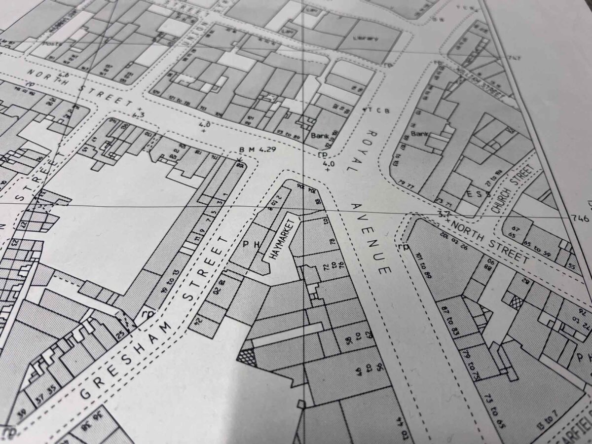 Vintage 1987 Ordnance Survey Map of Belfast City - On The Square Emporium