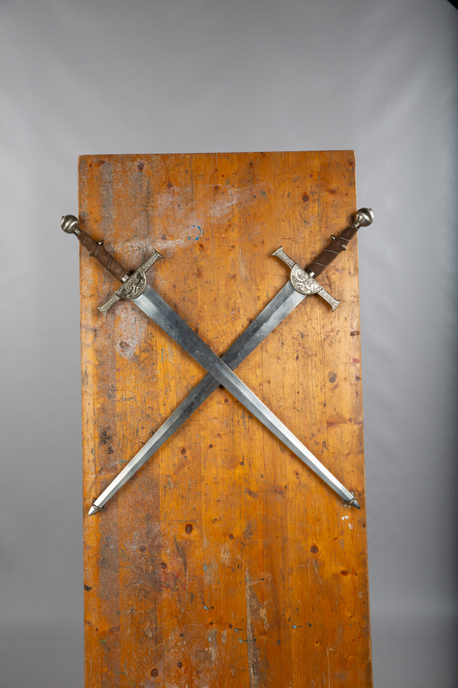 Pair of Wall-mounted Swords - On The Square Emporium