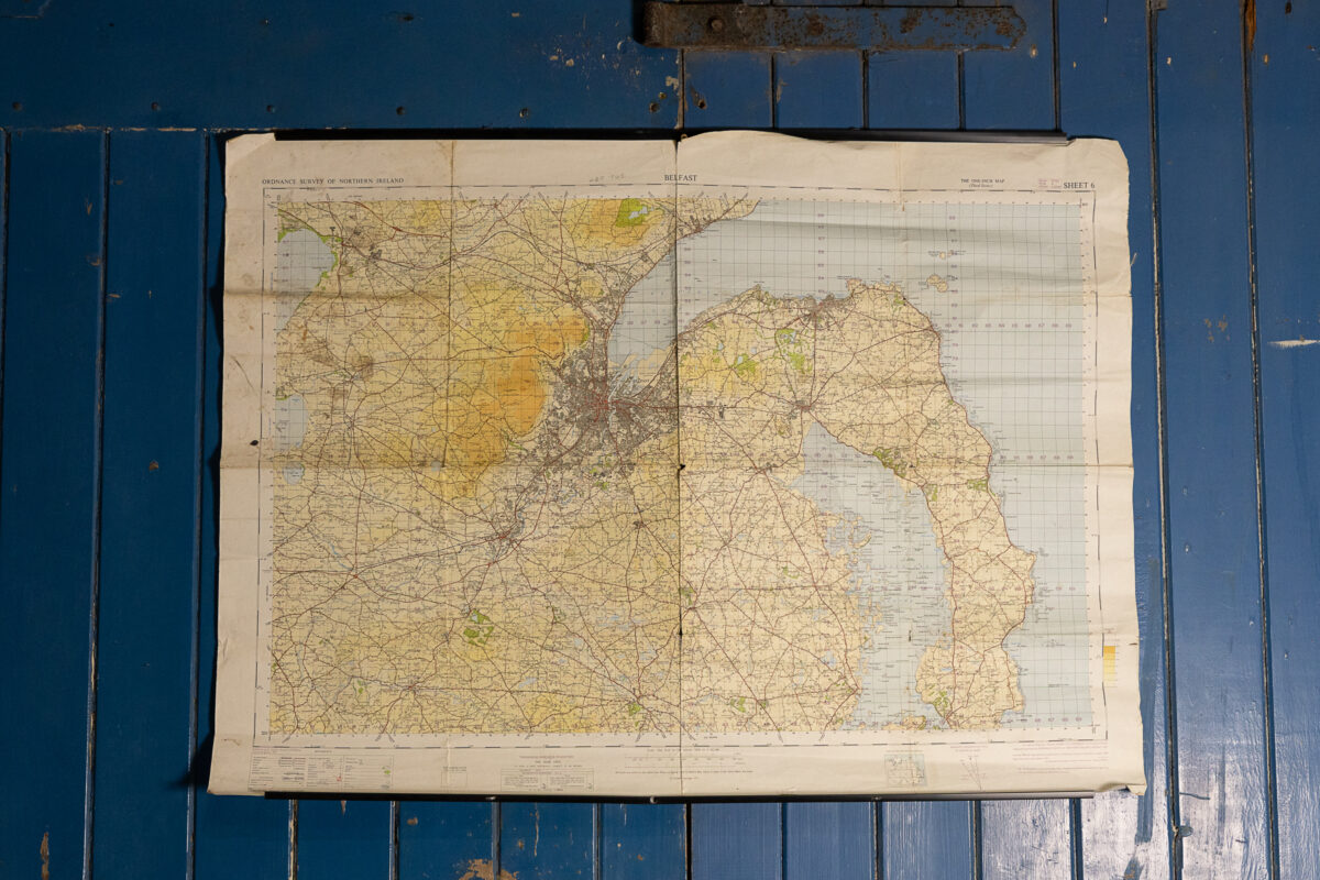 AW036 Vintage OS Map Chart of Belfast - On The Square Emporium