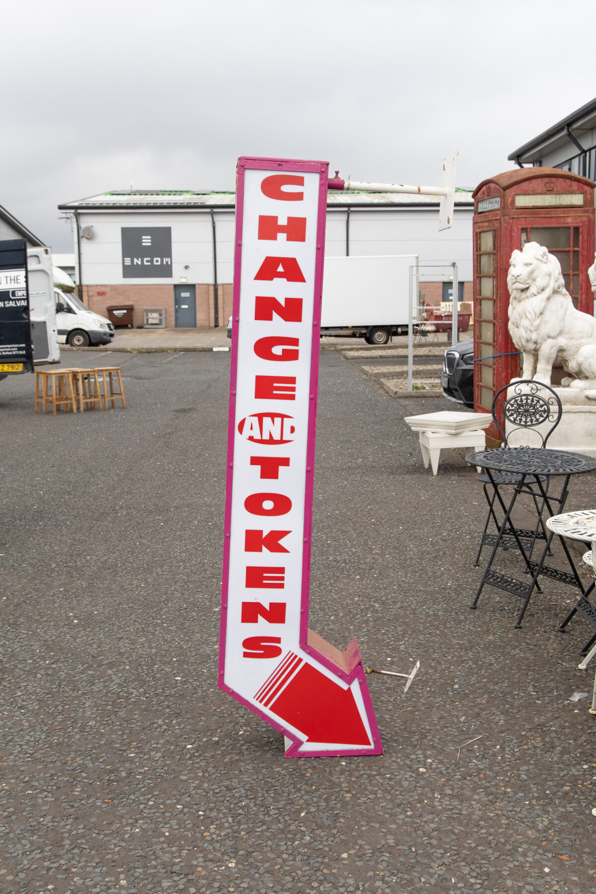 Change & Tokens Sign From Barry's Portrush - On The Square Emporium