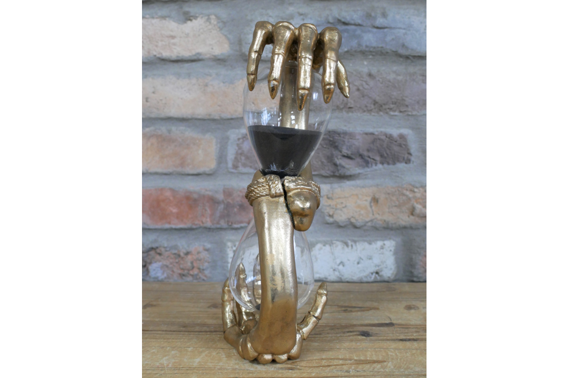Skeleton hand hourglass - On The Square Emporium