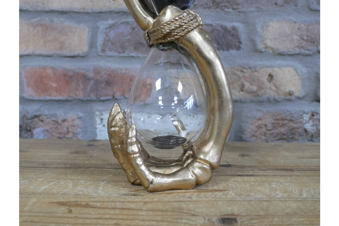 Skeleton hand hourglass - On The Square Emporium