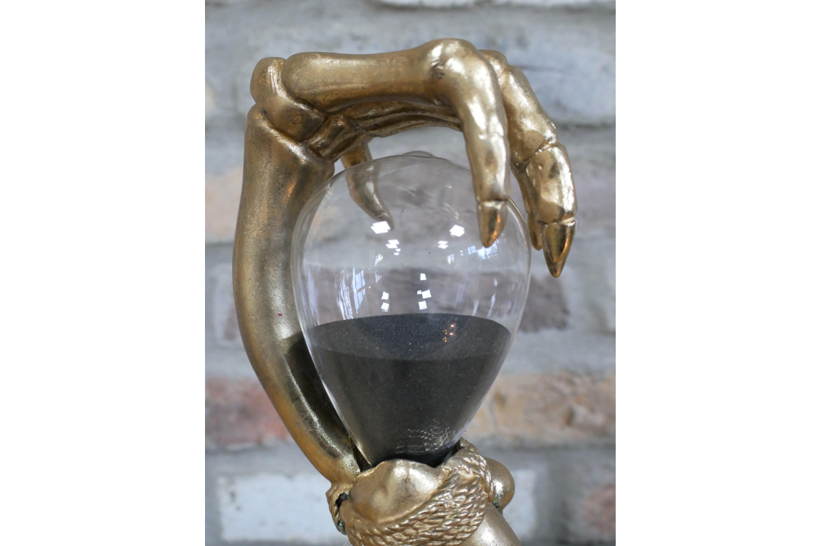 Skeleton hand hourglass - On The Square Emporium