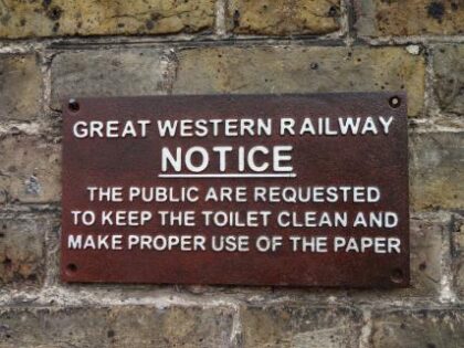 Great Western Railway Toilet Sign - On The Square Emporium