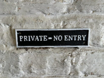 Private No Entry Cast Iron Sign - On The Square Emporium