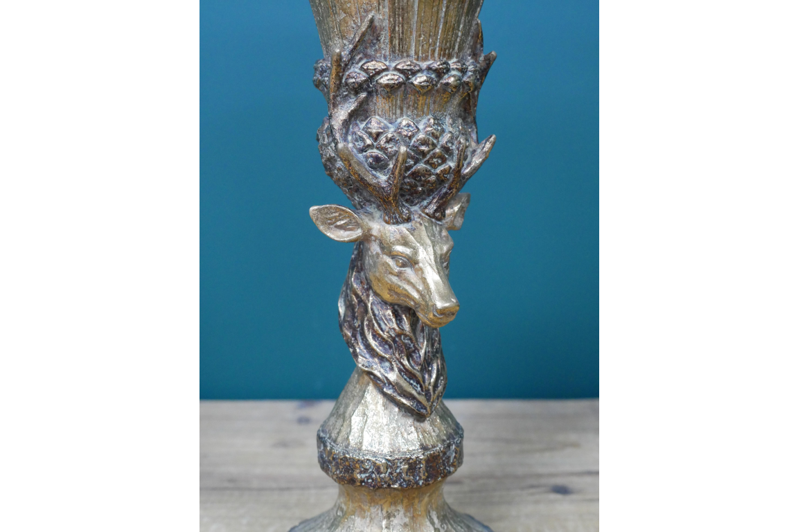 Gold Stag Candlestick - On The Square Emporium