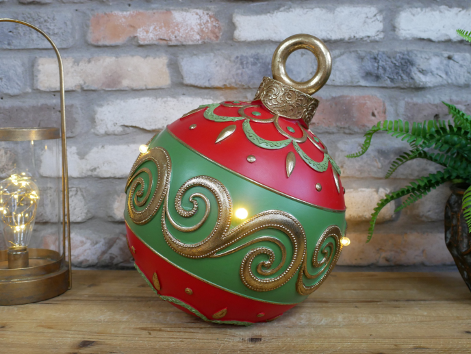 Large Light-up Christmas Bauble - On The Square Emporium