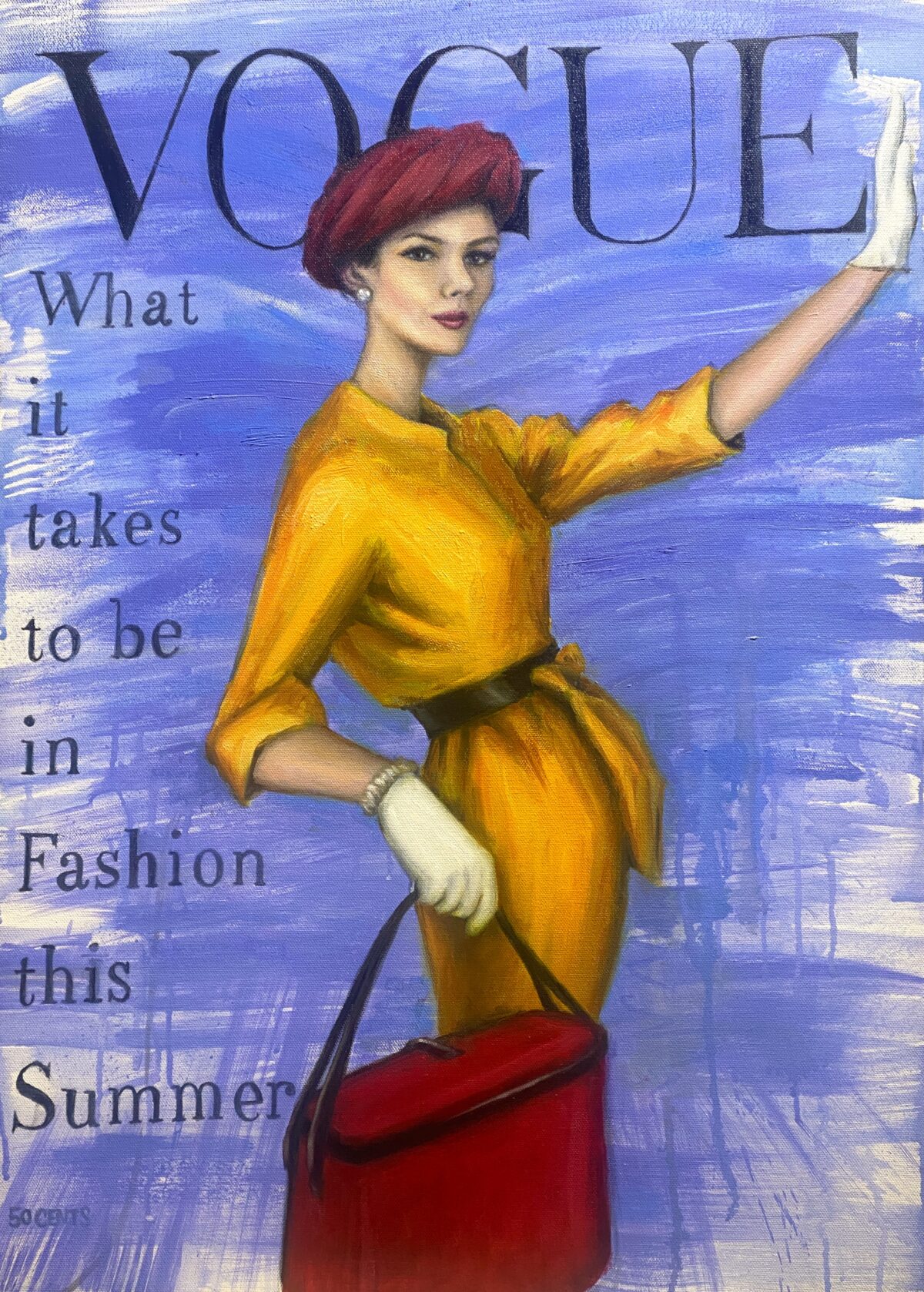 Vogue 1958 - Joel Simon Oil Painting - On The Square Emporium