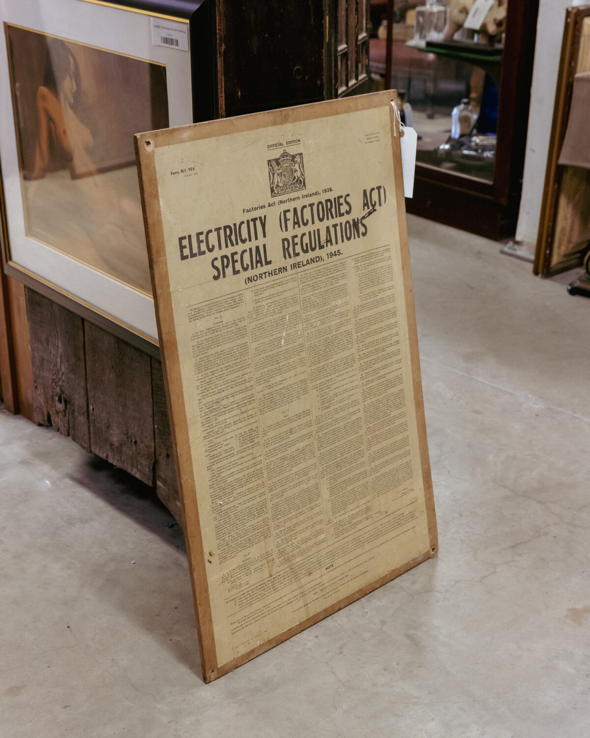 Electricity (Factories Act) 1945 Original Poster - On The Square Emporium