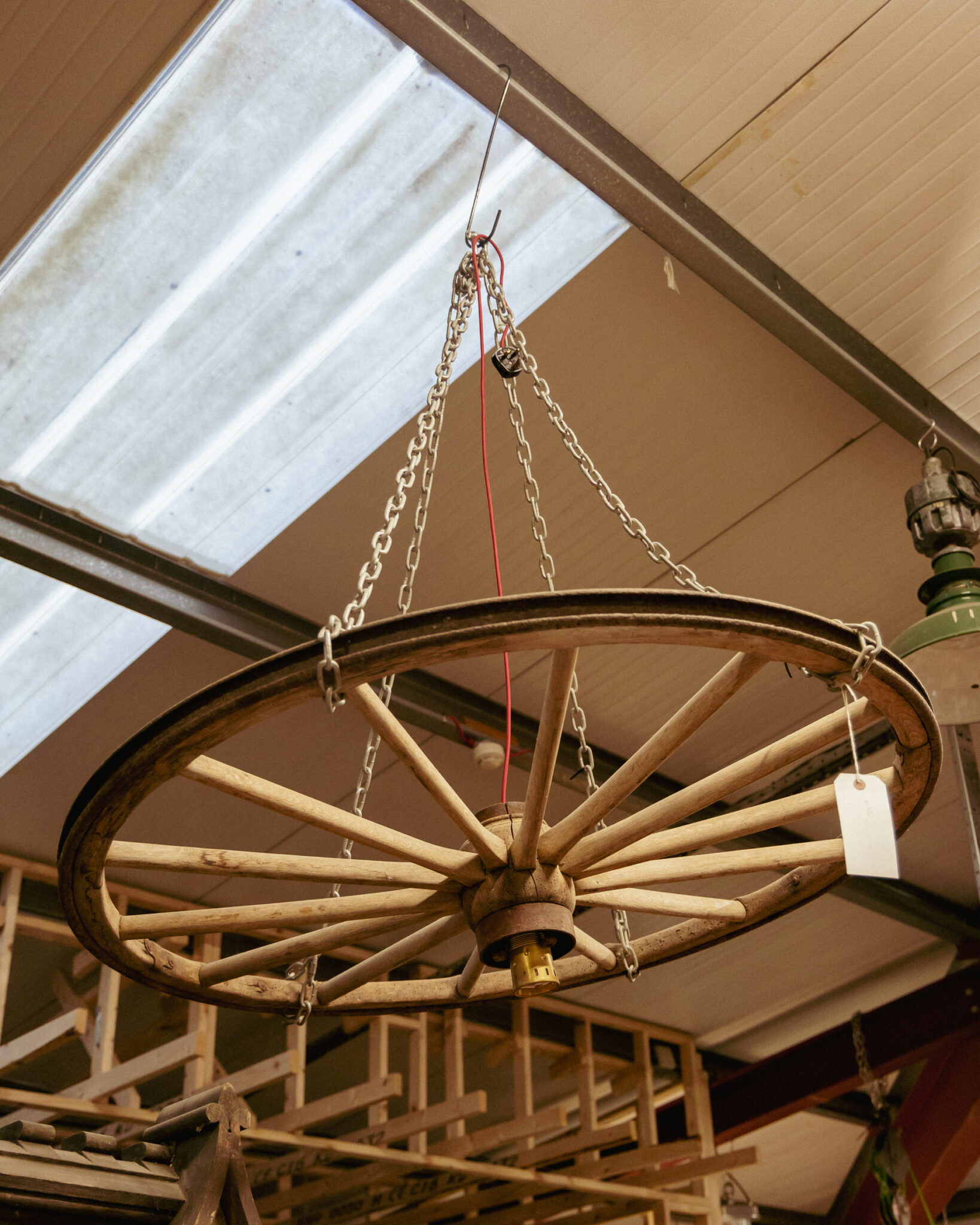 Wagon Wheel Ceiling Light - On The Square Emporium