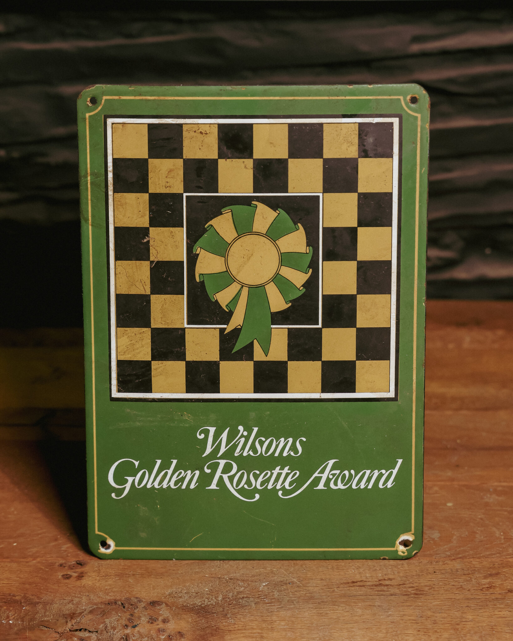 Wilsons Golden Rosette Award Enamel Sign - On The Square Emporium
