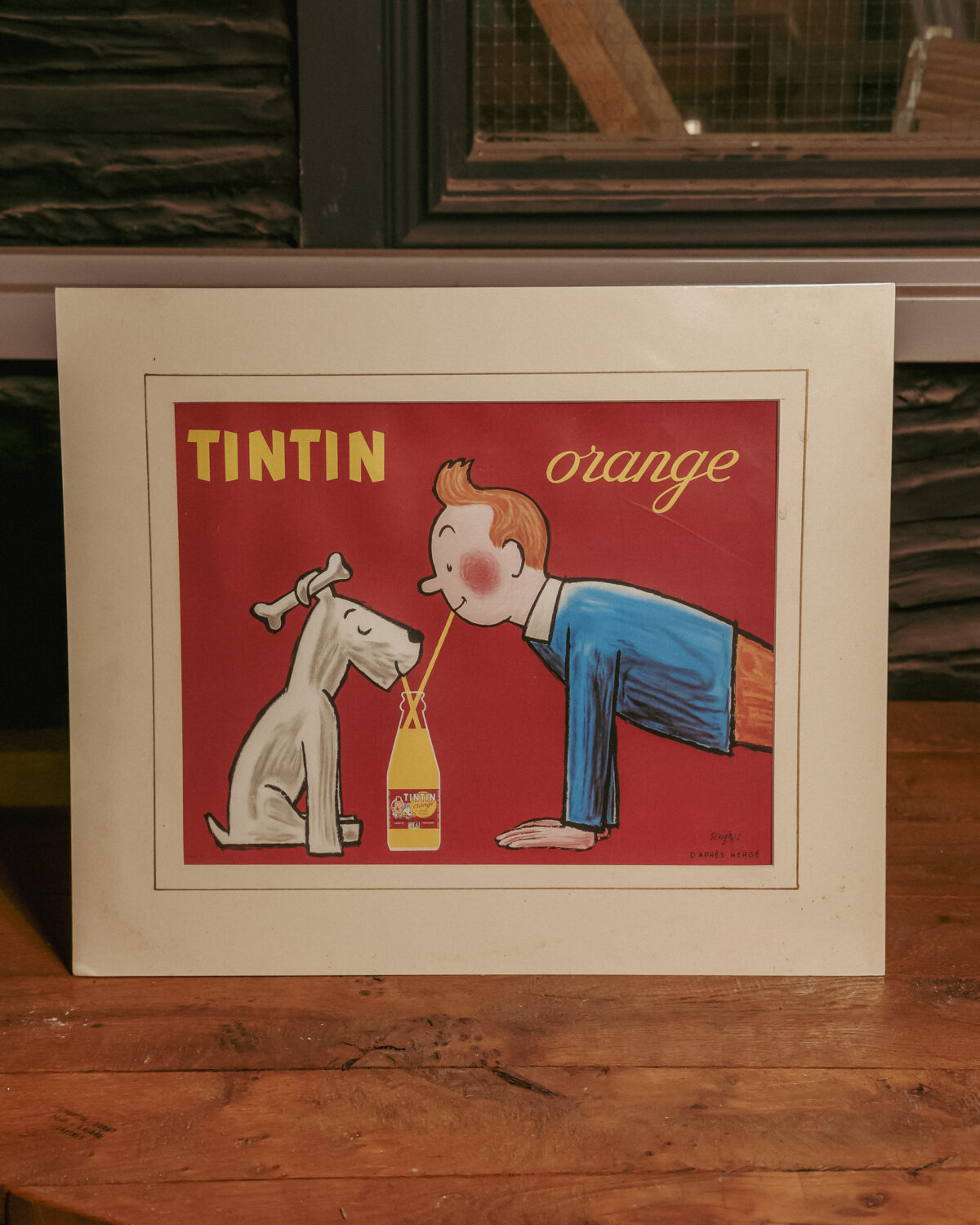 Tintin Orange Mounted Print [w862] - On The Square Emporium