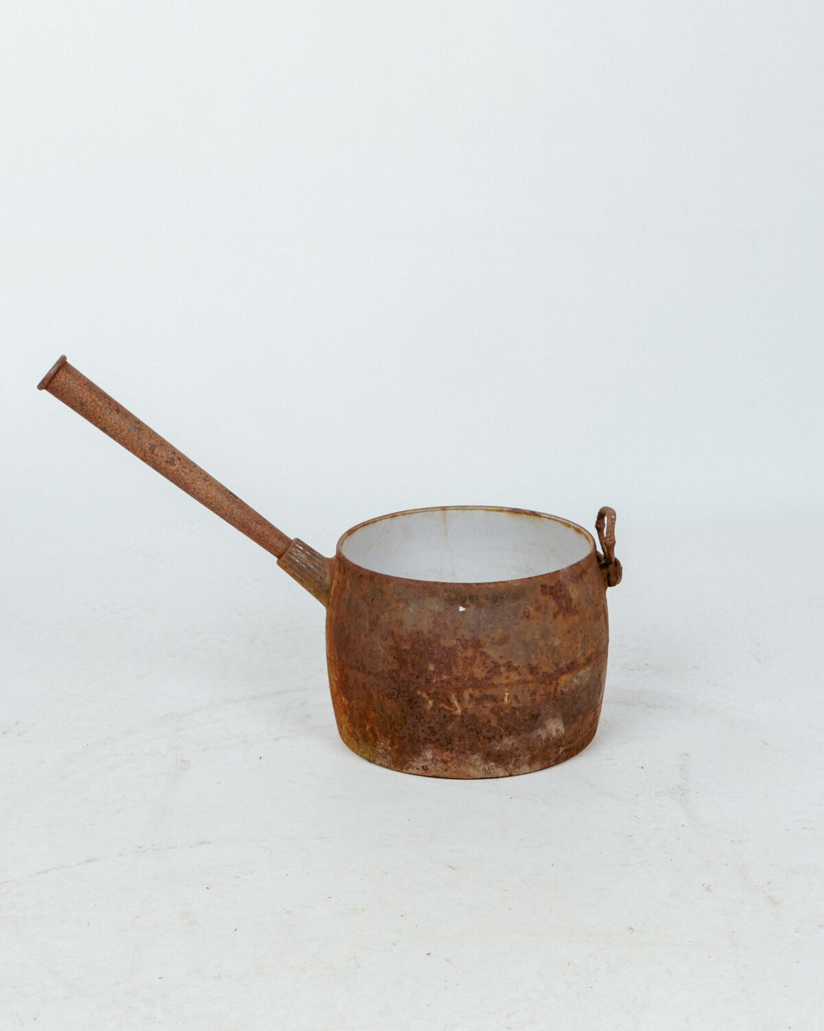 Antique Cast Iron & Enamel Gypsy Pot - On The Square Emporium