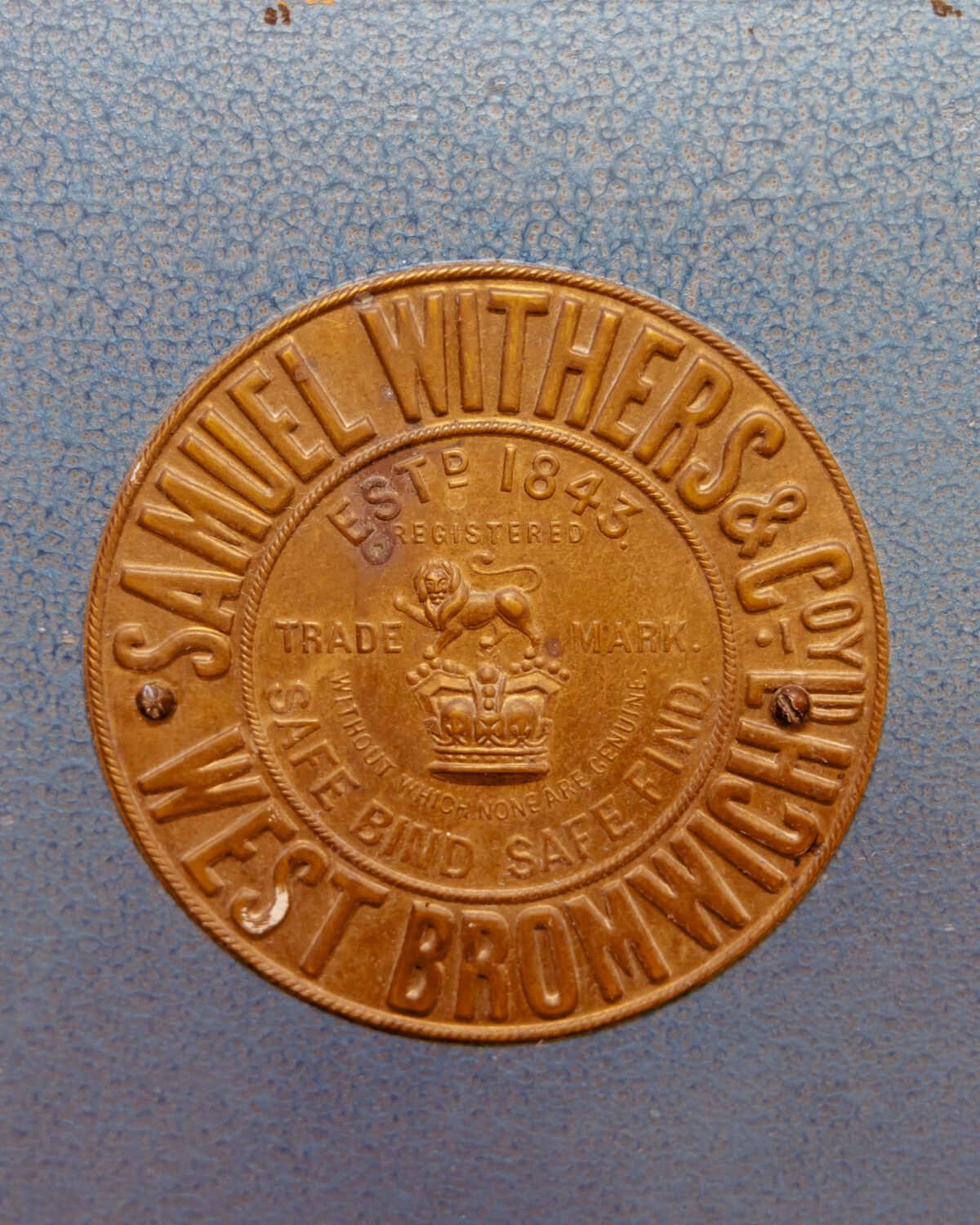 Large Antique Blue Safe - On The Square Emporium