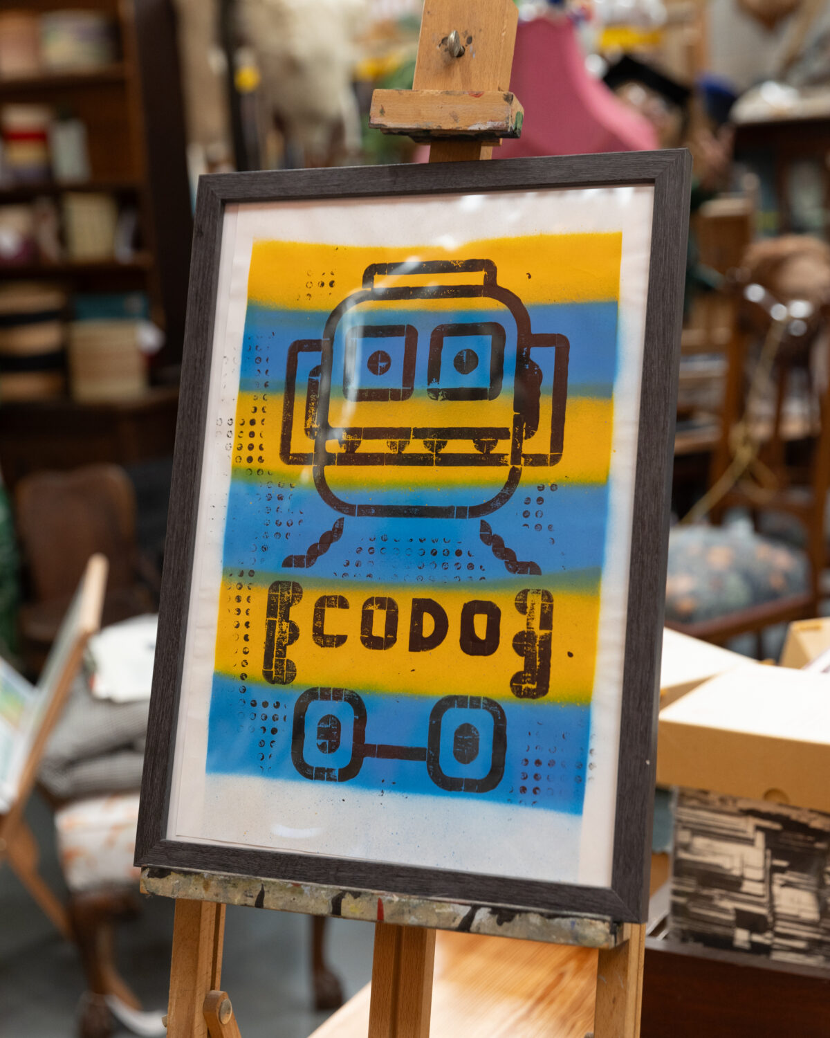 Codo Signature Robot with Blue and Yellow Fat Stripes - On The Square ...