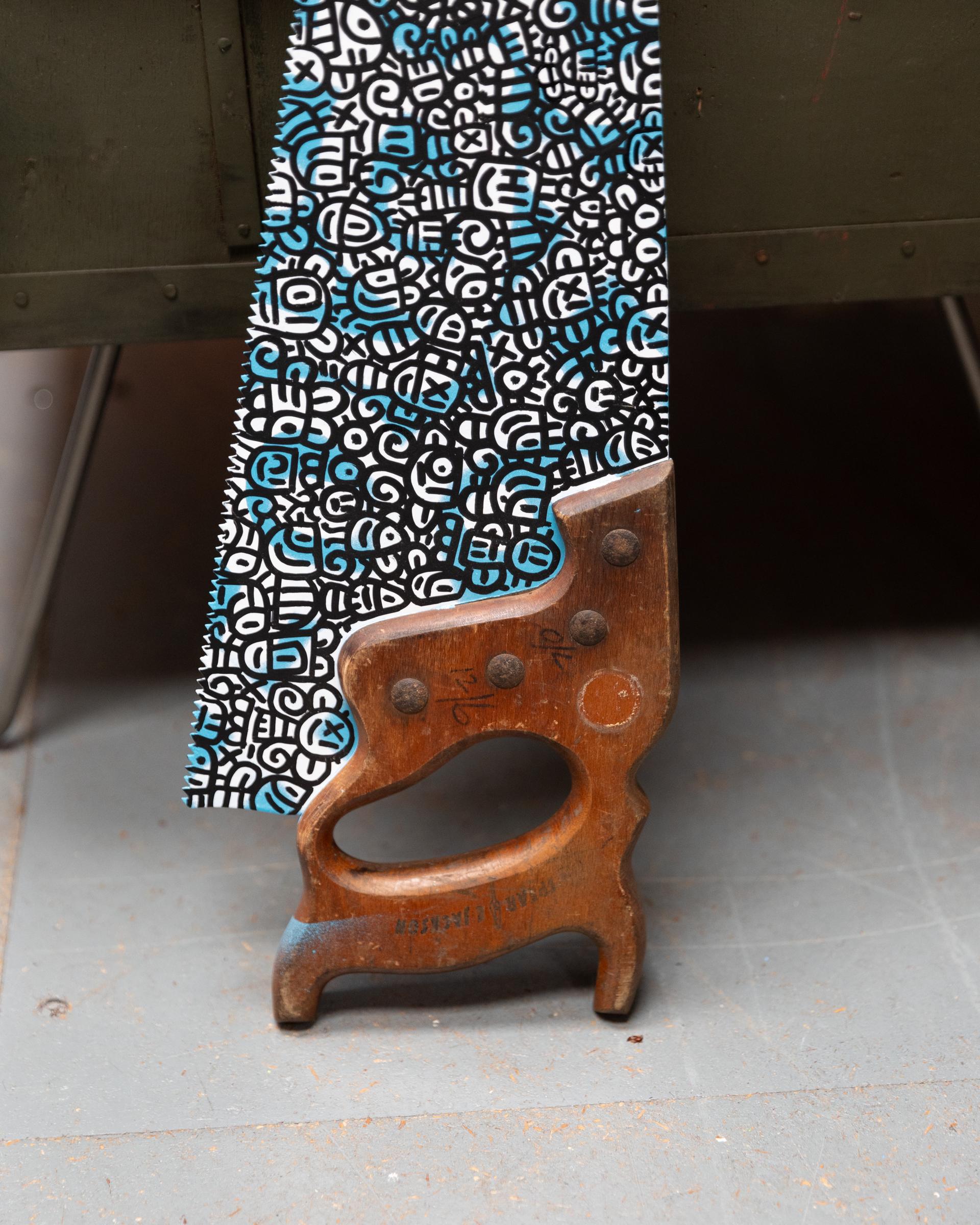 Codo Artistic Saw - Blue, Black, and White - On The Square Emporium