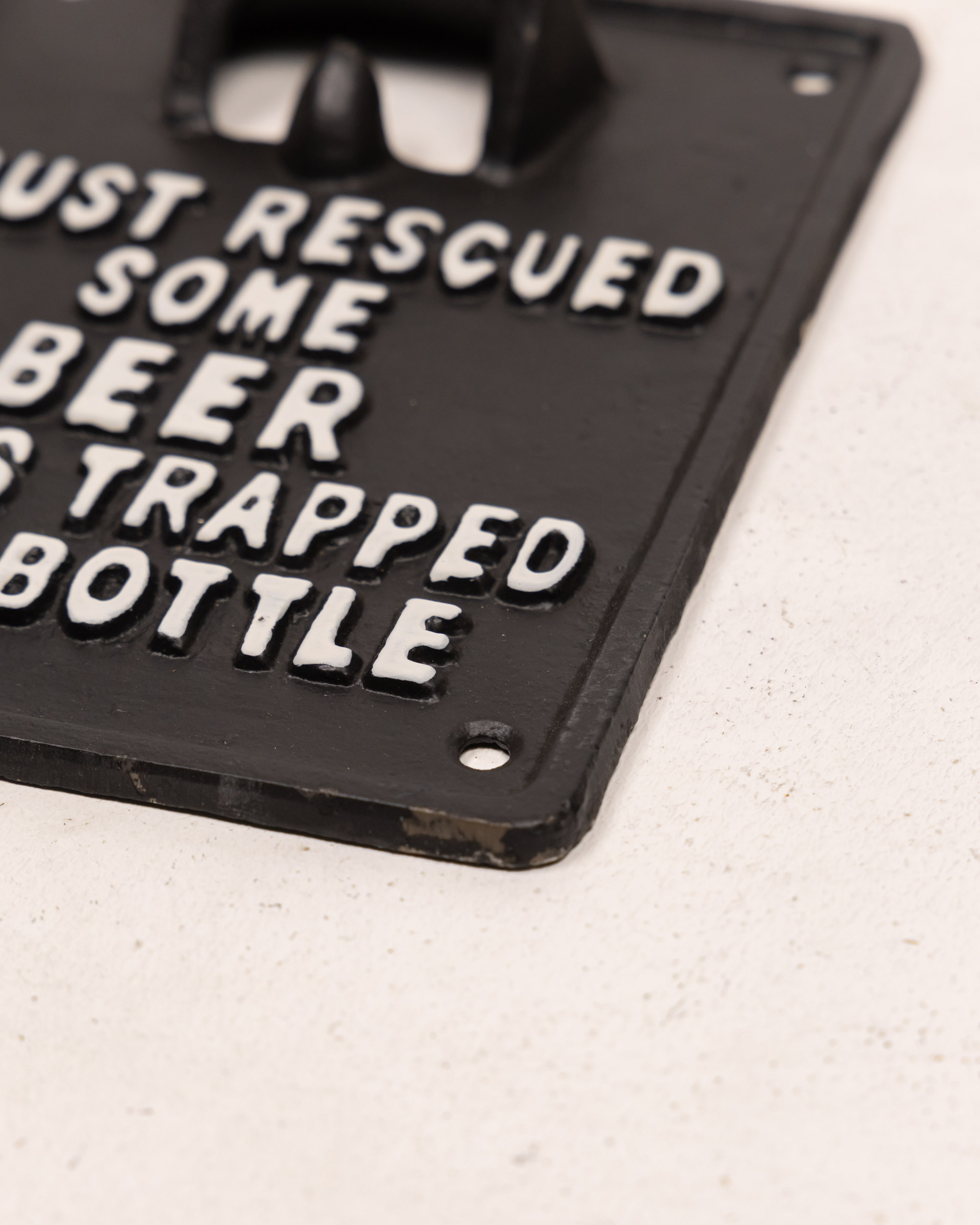'Trapped Beer' Cast Iron Bottle Opener Sign - On The Square Emporium