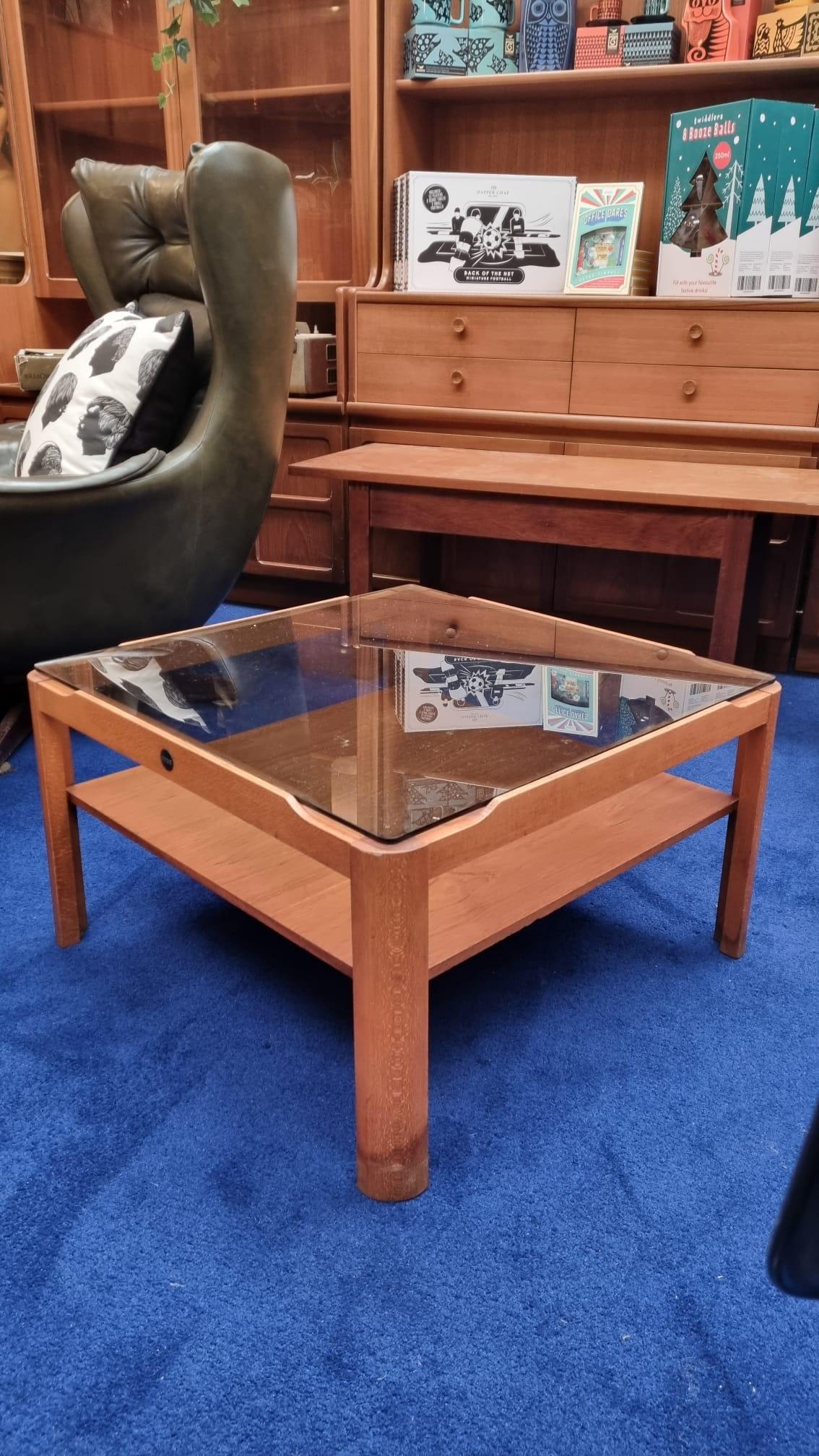 Myers Vintage Smoked Glass Coffee Table - On The Square Emporium