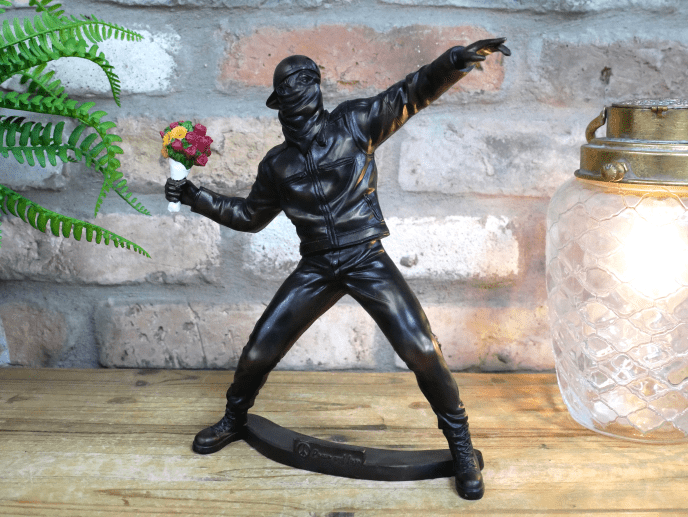 Man With Flowers Banksy Ornament - On The Square Emporium