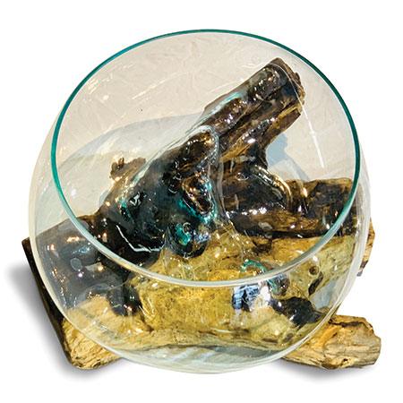 Naturale Root with Molten Glass Fruit Bowl (Large) - On The Square Emporium