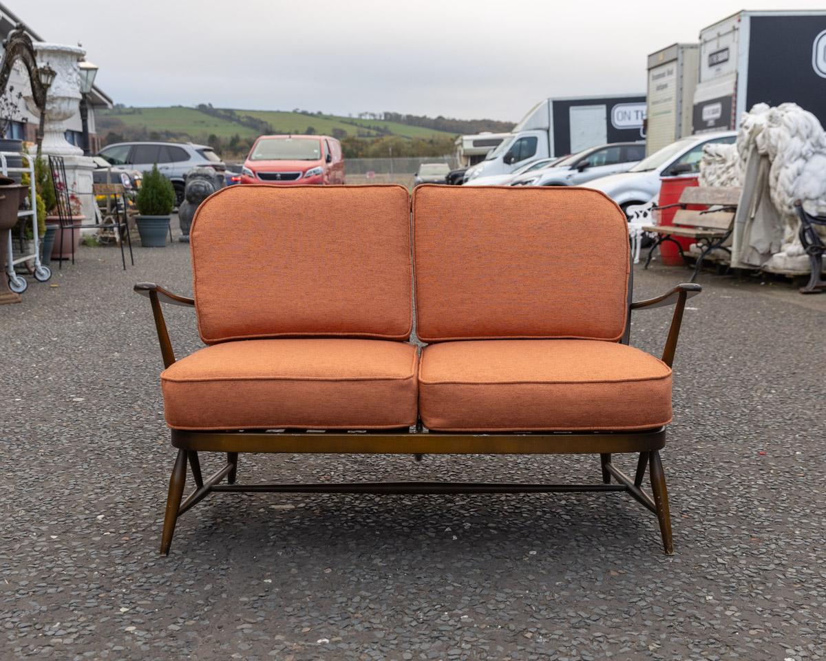 Vintage Ercol Sofa and Armchair Set in Orange Upholstery - On The ...