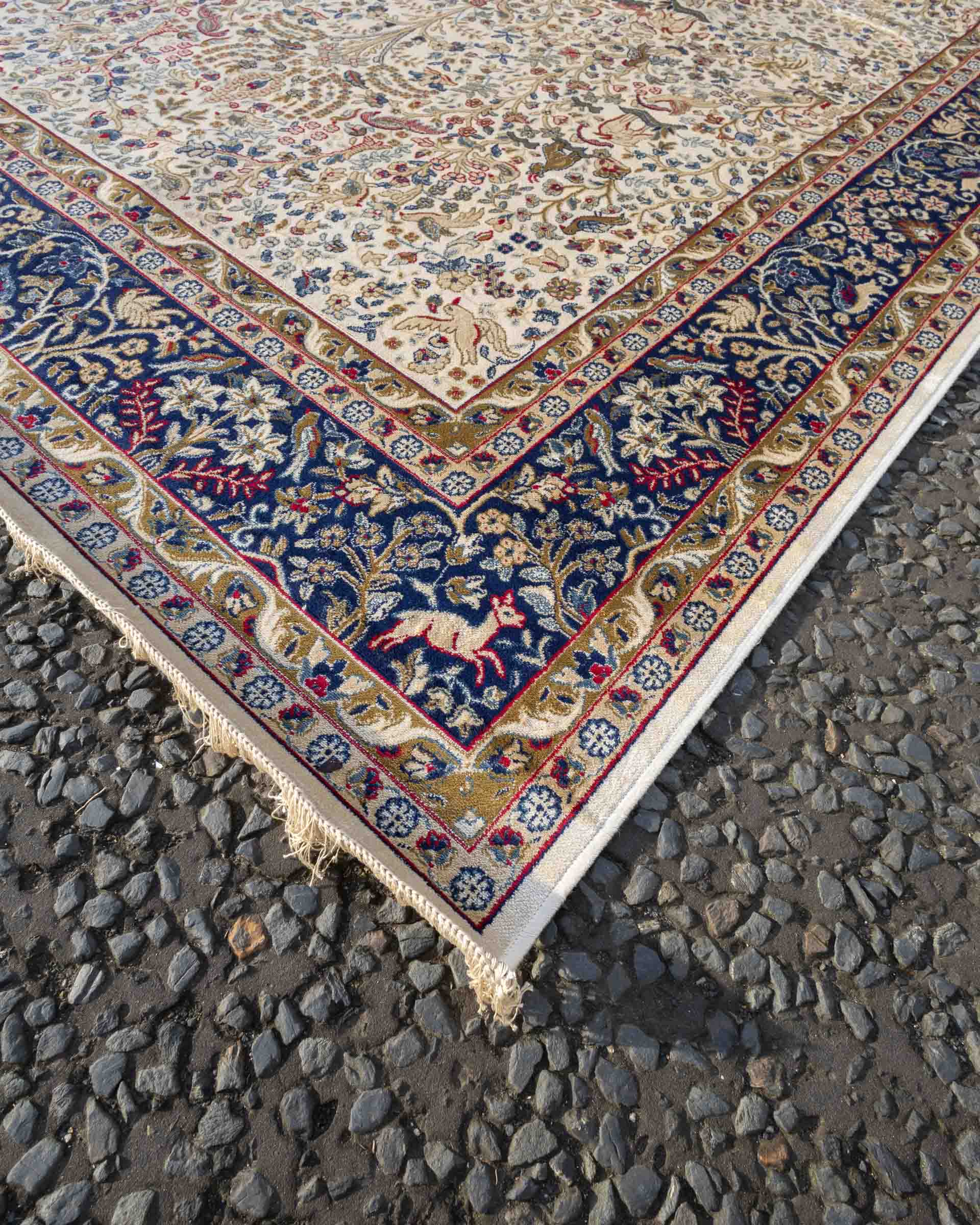 JAN07 Ivory Cashmere Carpet with Tree Of Life Design - On The Square ...