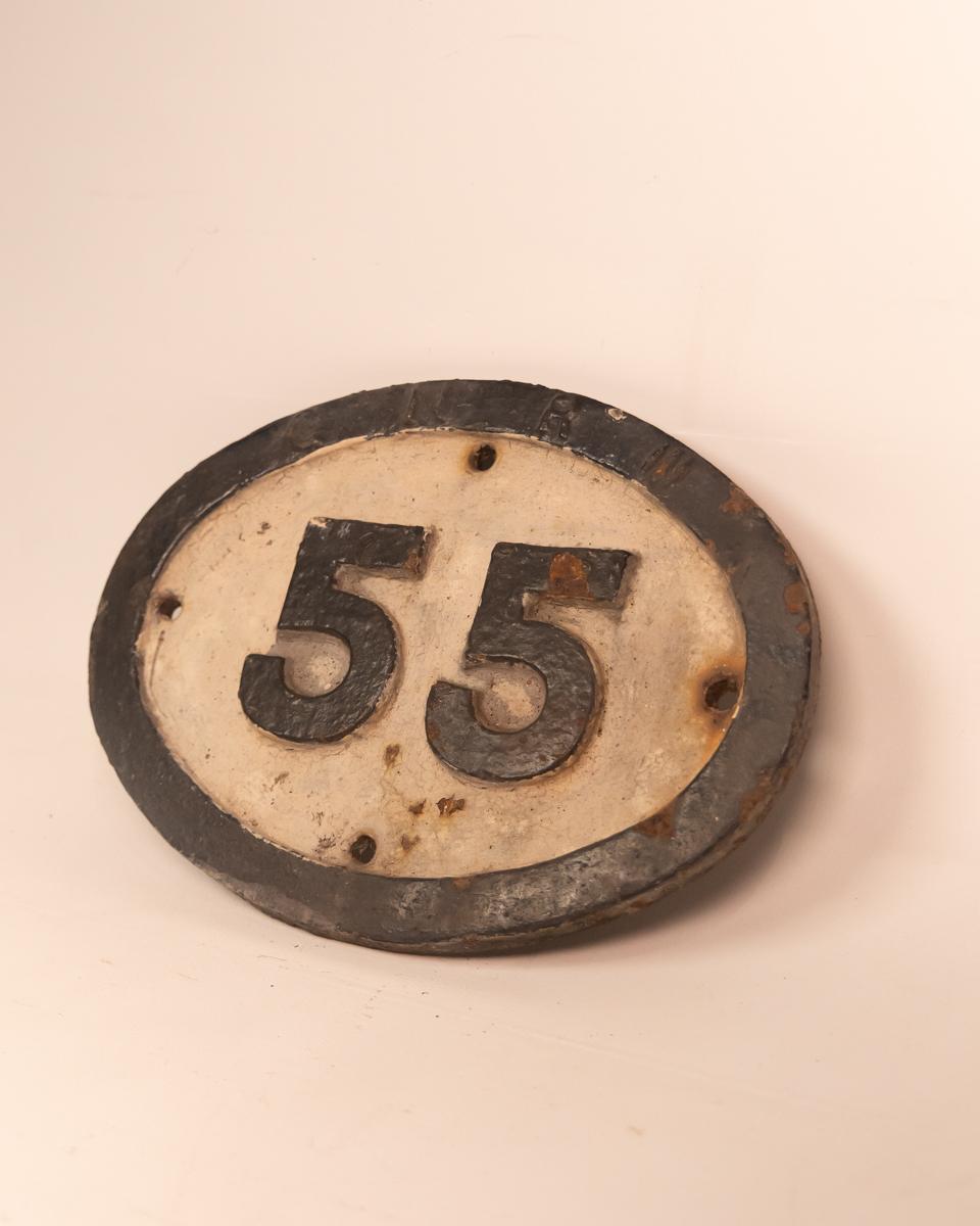 Vintage Cast Iron Railway Bridge Number Sign - On The Square Emporium