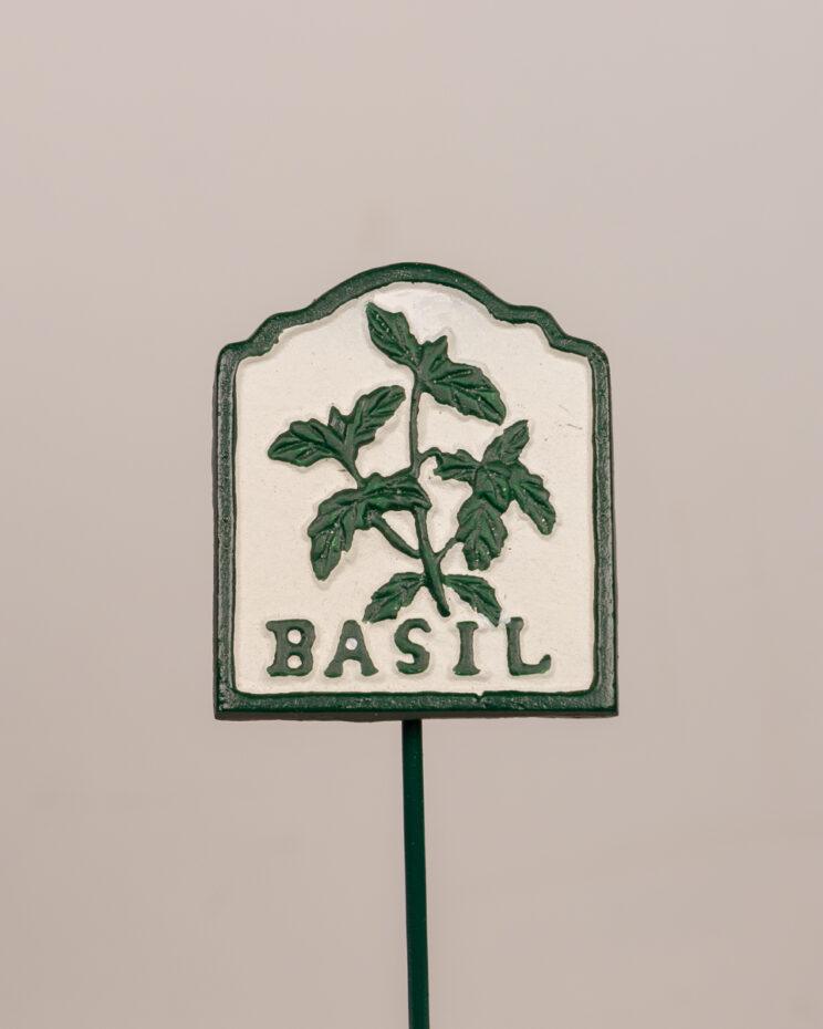 Cast Iron Basil Sign [3494] - On The Square Emporium