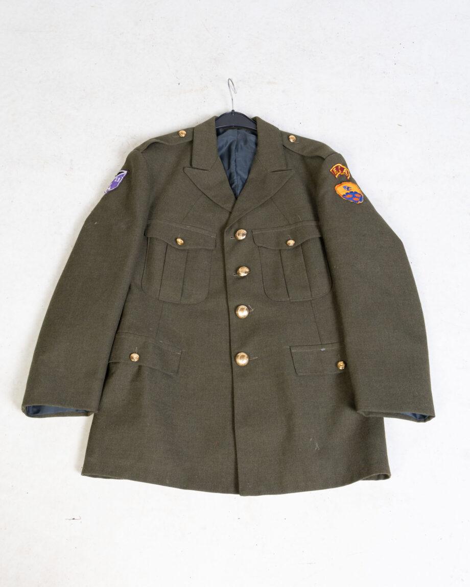 Vintage Irish Army Uniform Jacket with Patches - On The Square Emporium