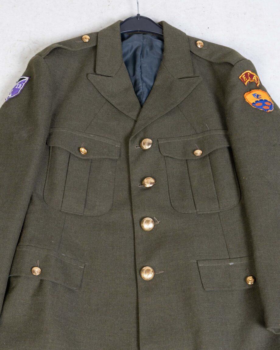 Vintage Irish Army Uniform Jacket with Patches - On The Square Emporium