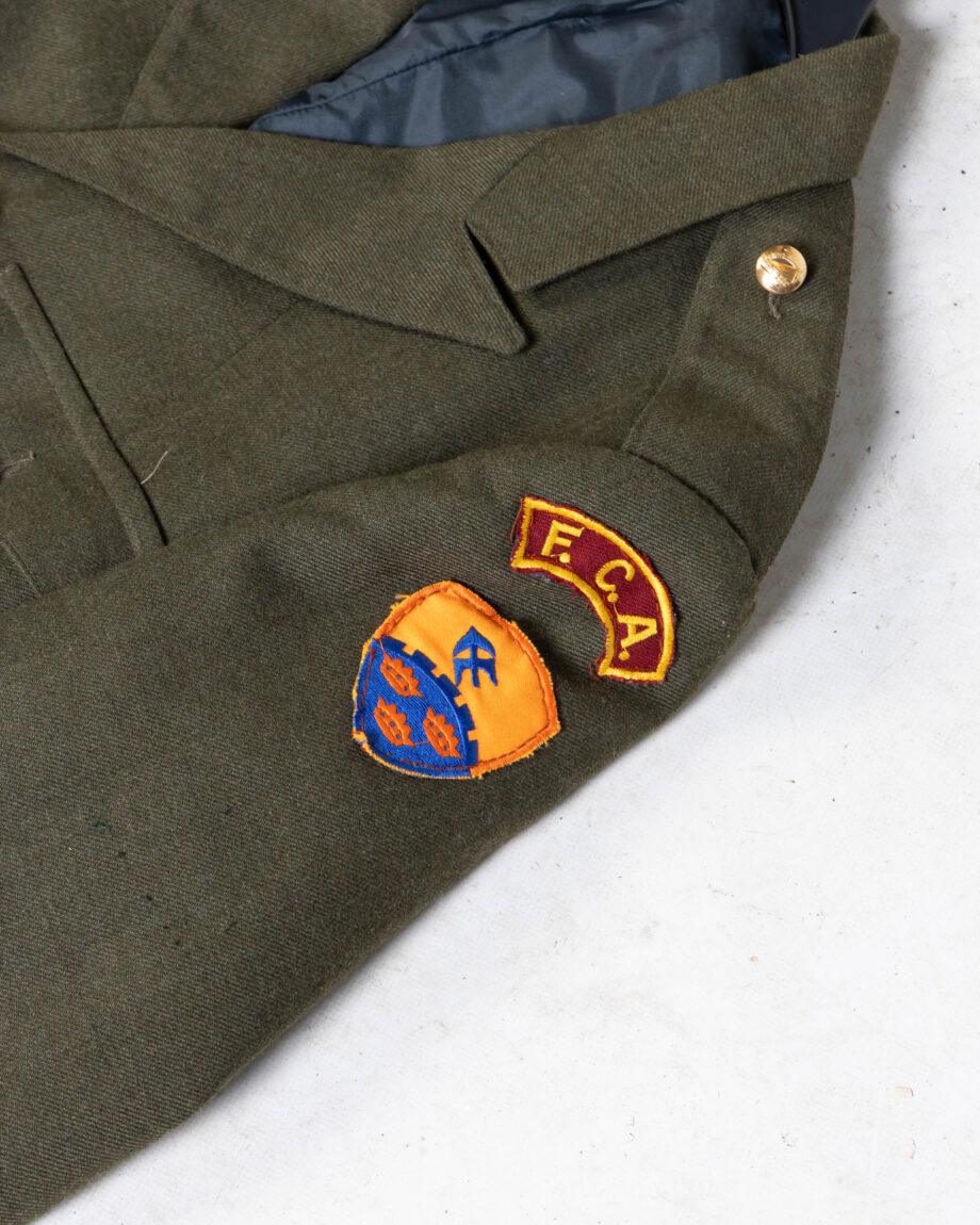 Vintage Irish Army Uniform Jacket with Patches - On The Square Emporium