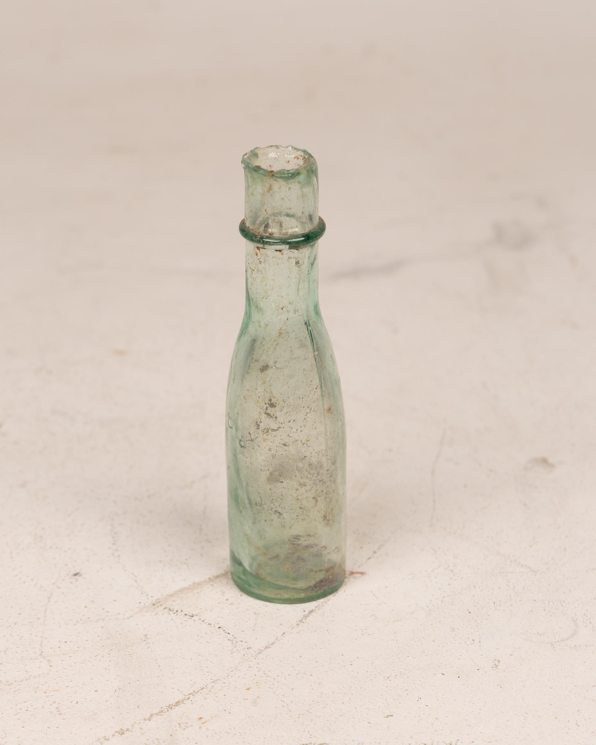 Antique Pale Green Glass Bottle - On The Square Emporium